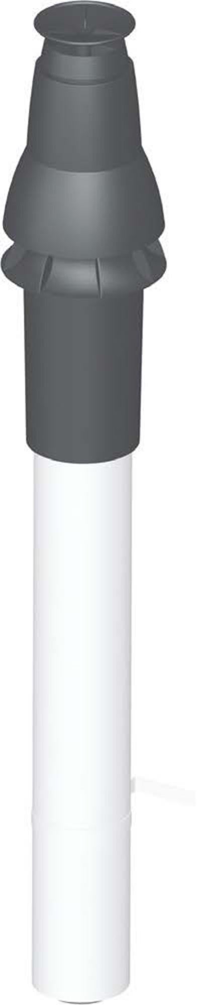 Deflector coaxial vertical negro 0.5m 80/125 condensación | Leroy Merlin