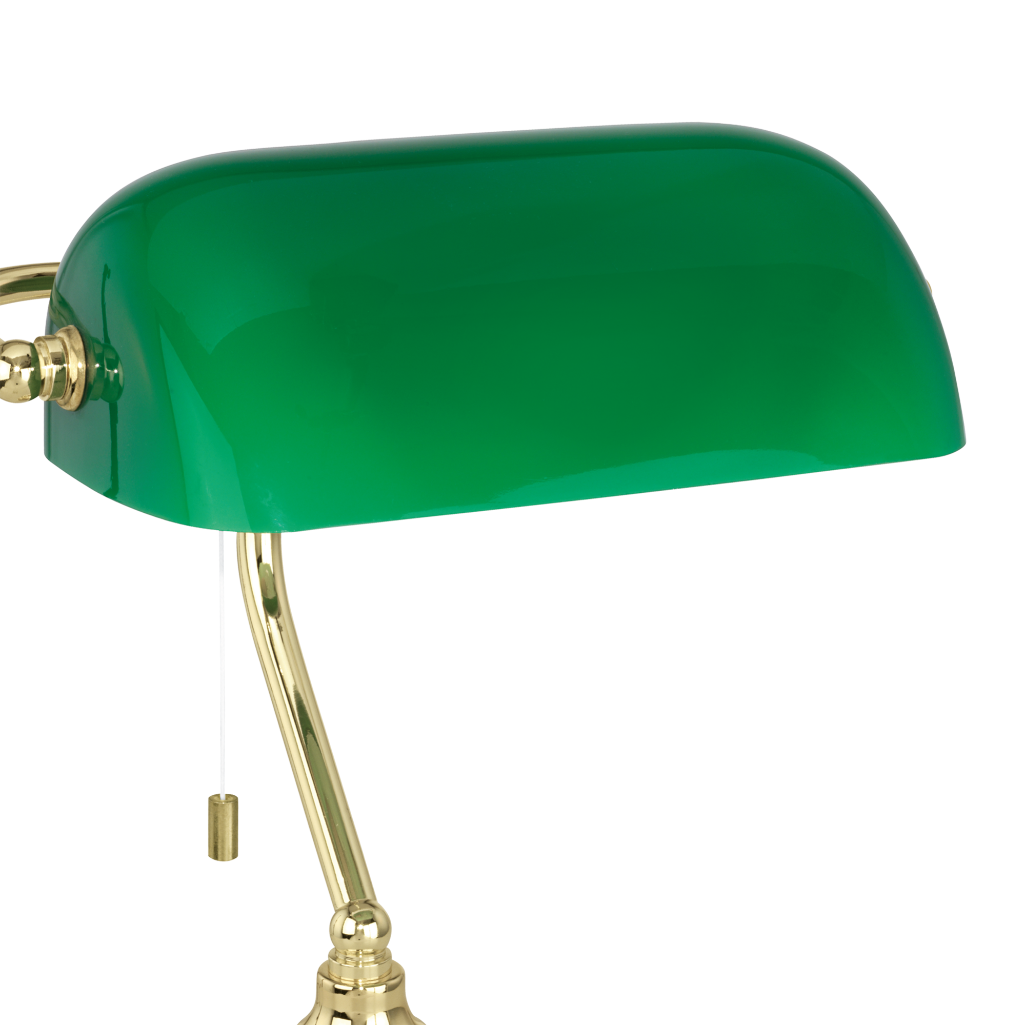 Lámpara de mesa EGLO Banker 1 luz E27 Latón-Cristal Verde | Leroy Merlin