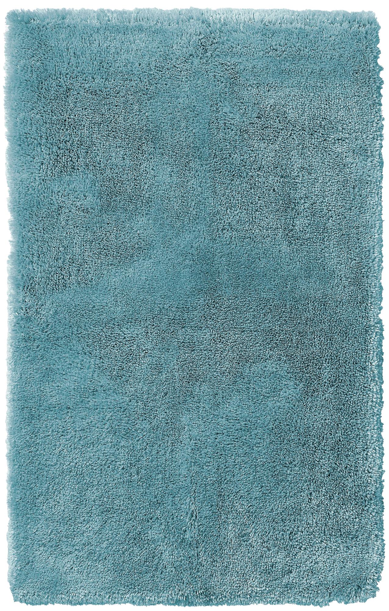 Alfombra microfibra Feel azul turquesa rectangular 140x200cm | Leroy Merlin