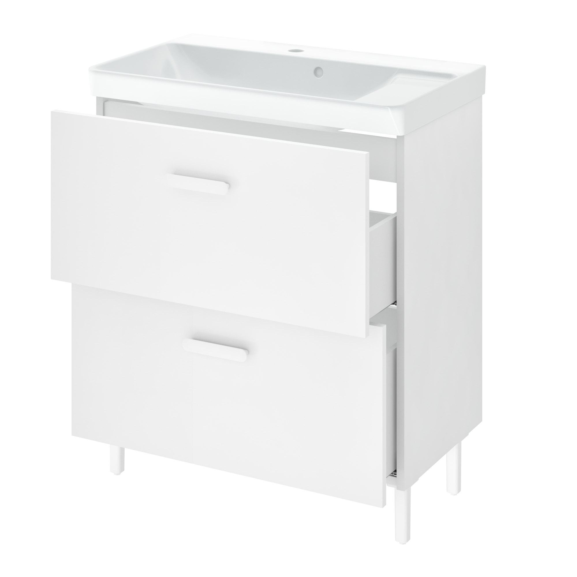 Lavabo Easy blanco 71.4x15.5x42.4 cm | Leroy Merlin
