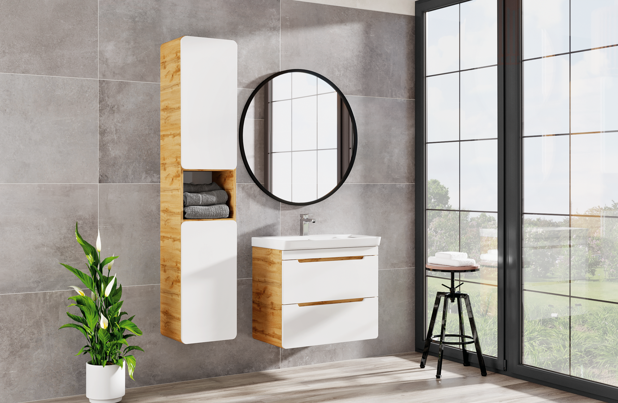 Lavabo Easy blanco 71.4x15.5x42.4 cm | Leroy Merlin