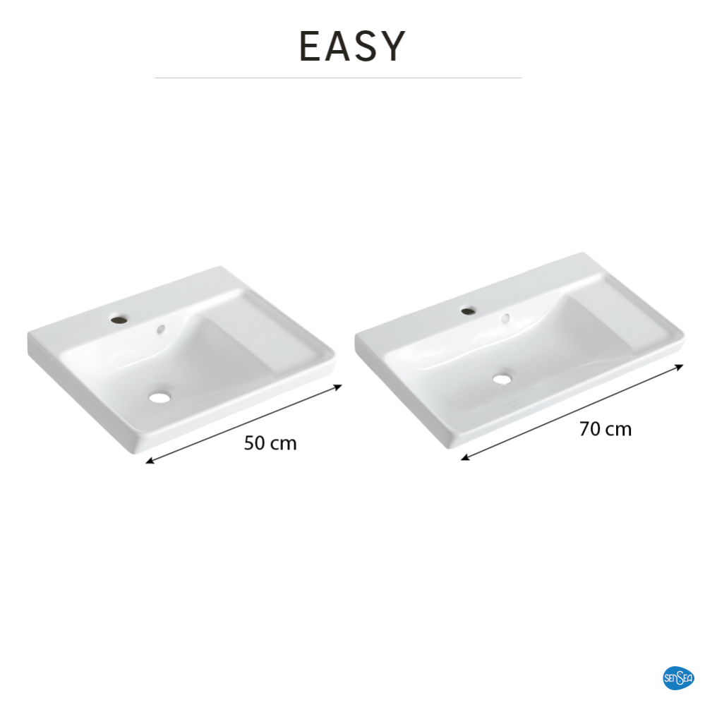 Lavabo Easy blanco 71.4x15.5x42.4 cm | Leroy Merlin