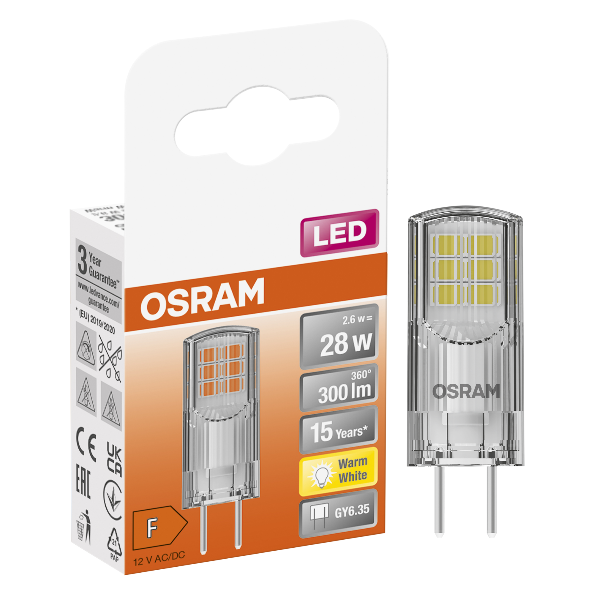 Bombilla LED GY6.35 OSRAM 2.6W 2700K | Leroy Merlin