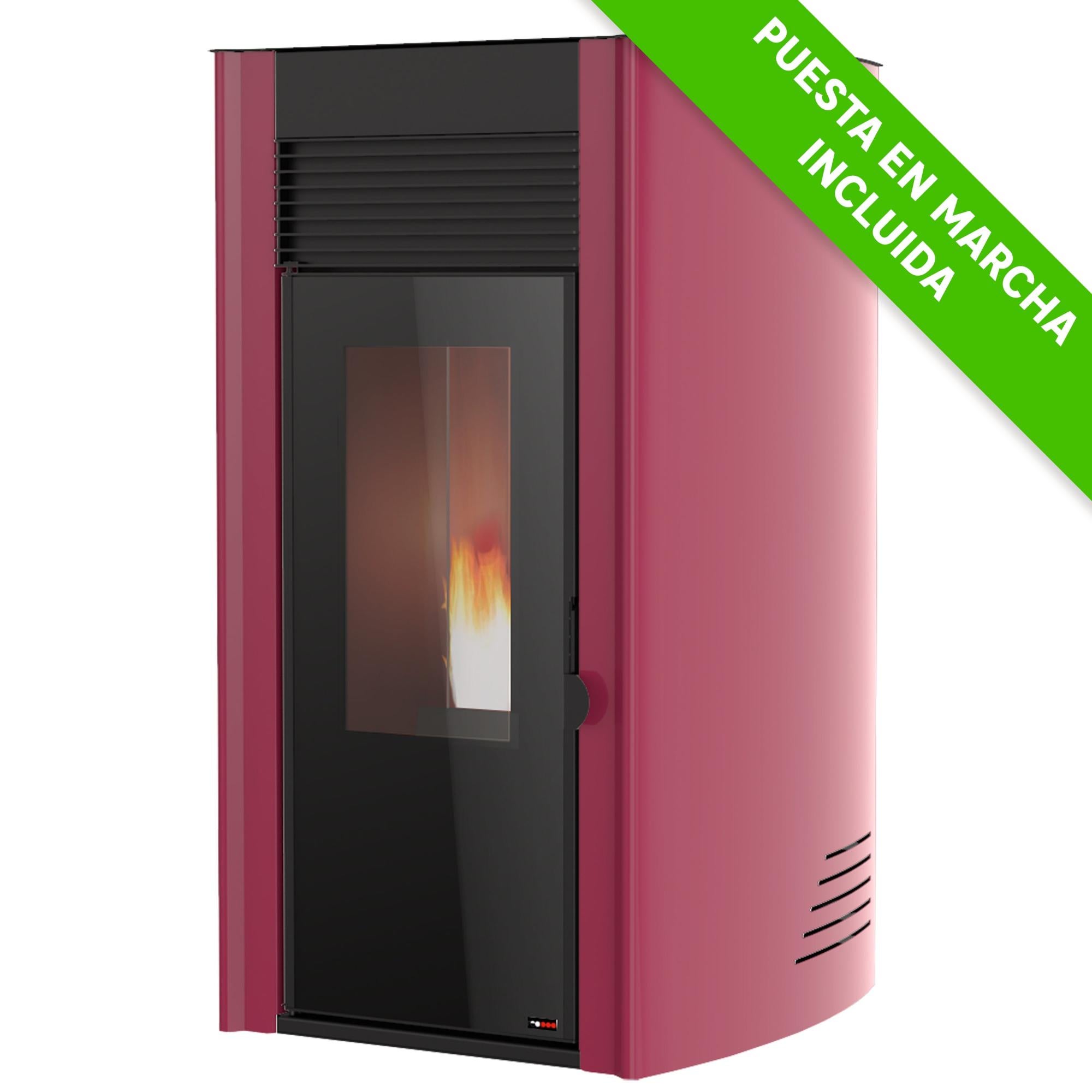 Hidroestufa de pellet redpod first advance 13 kw negra - BarChile