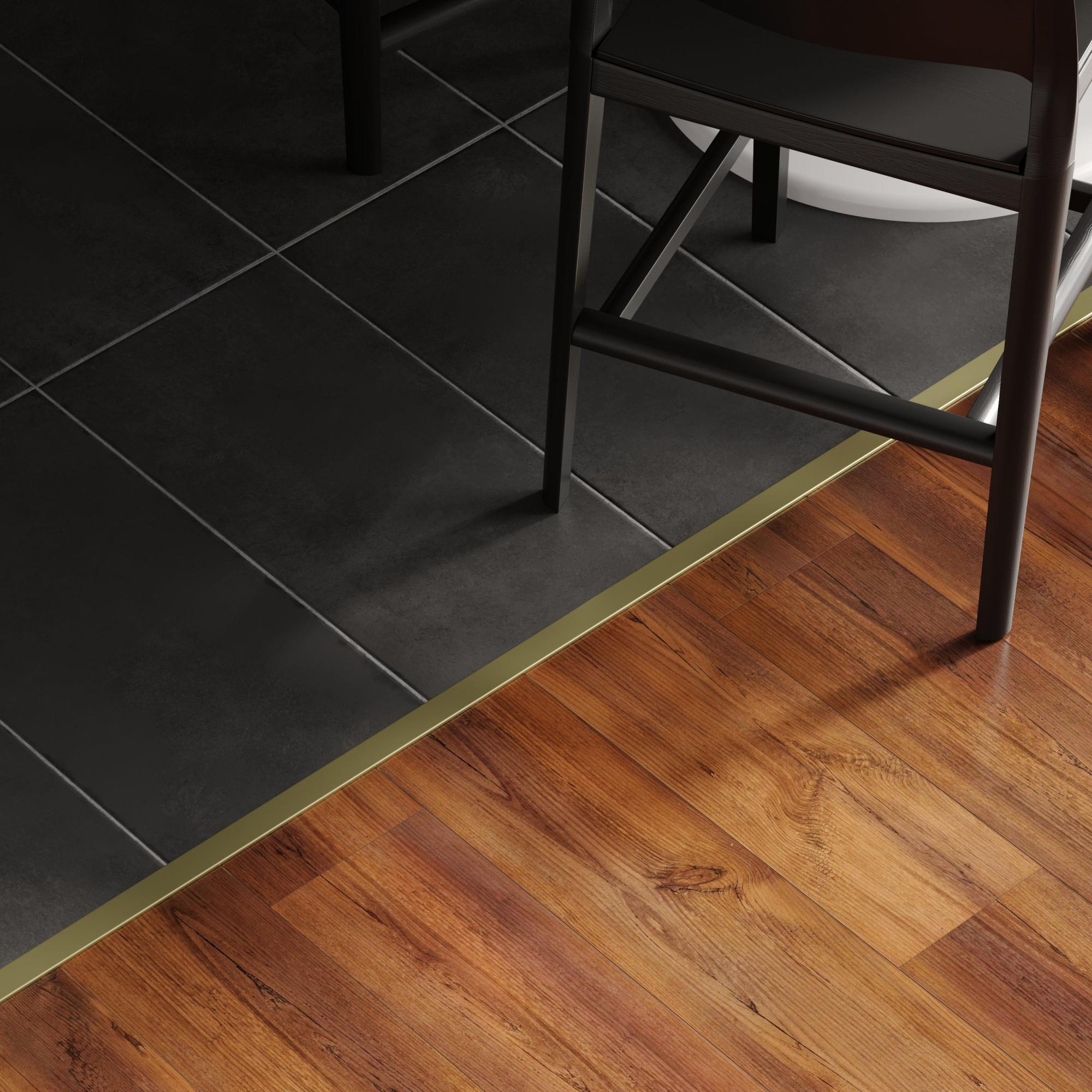 Perfil de umbral de aluminio oro 83 cm | Leroy Merlin