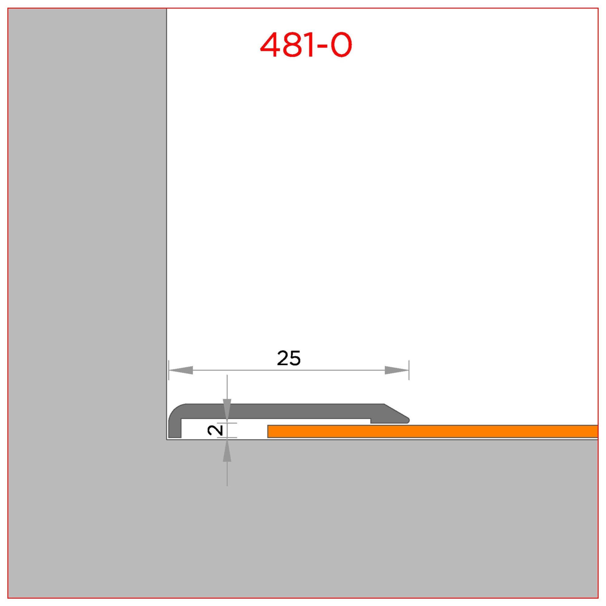 Perfil de acabado de aluminio beige 270 cm MOD040 | Leroy Merlin