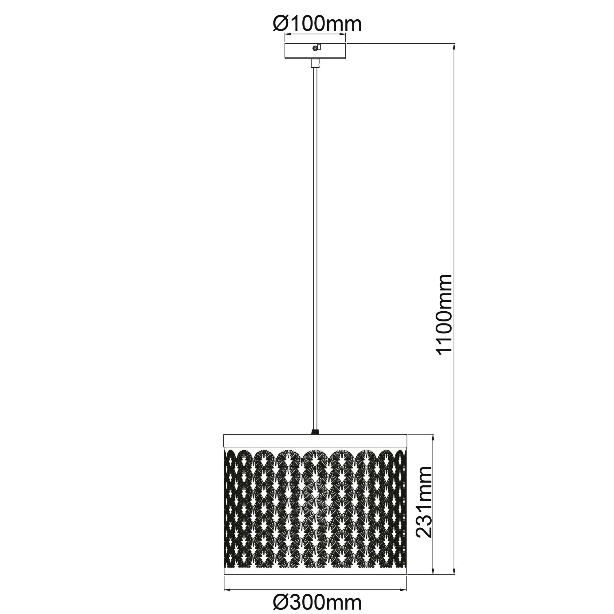 Lámpara de techo 99281/86 1 luces e27 30 cm negra | Leroy Merlin