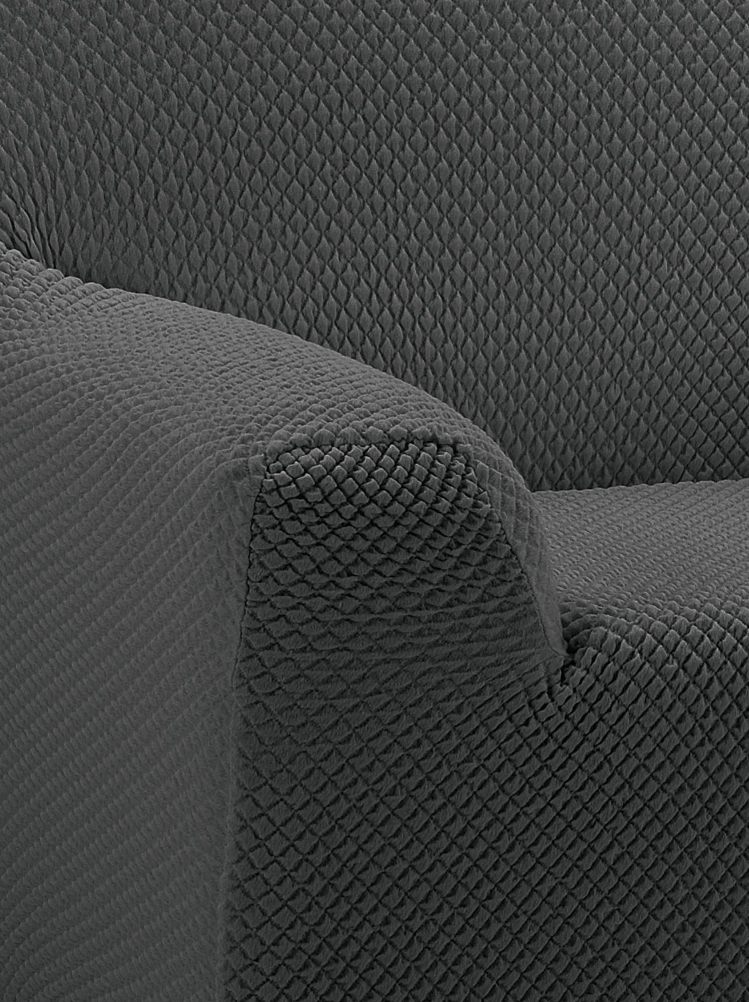 Funda chaise longue elástica Erik gris derecho | Leroy Merlin