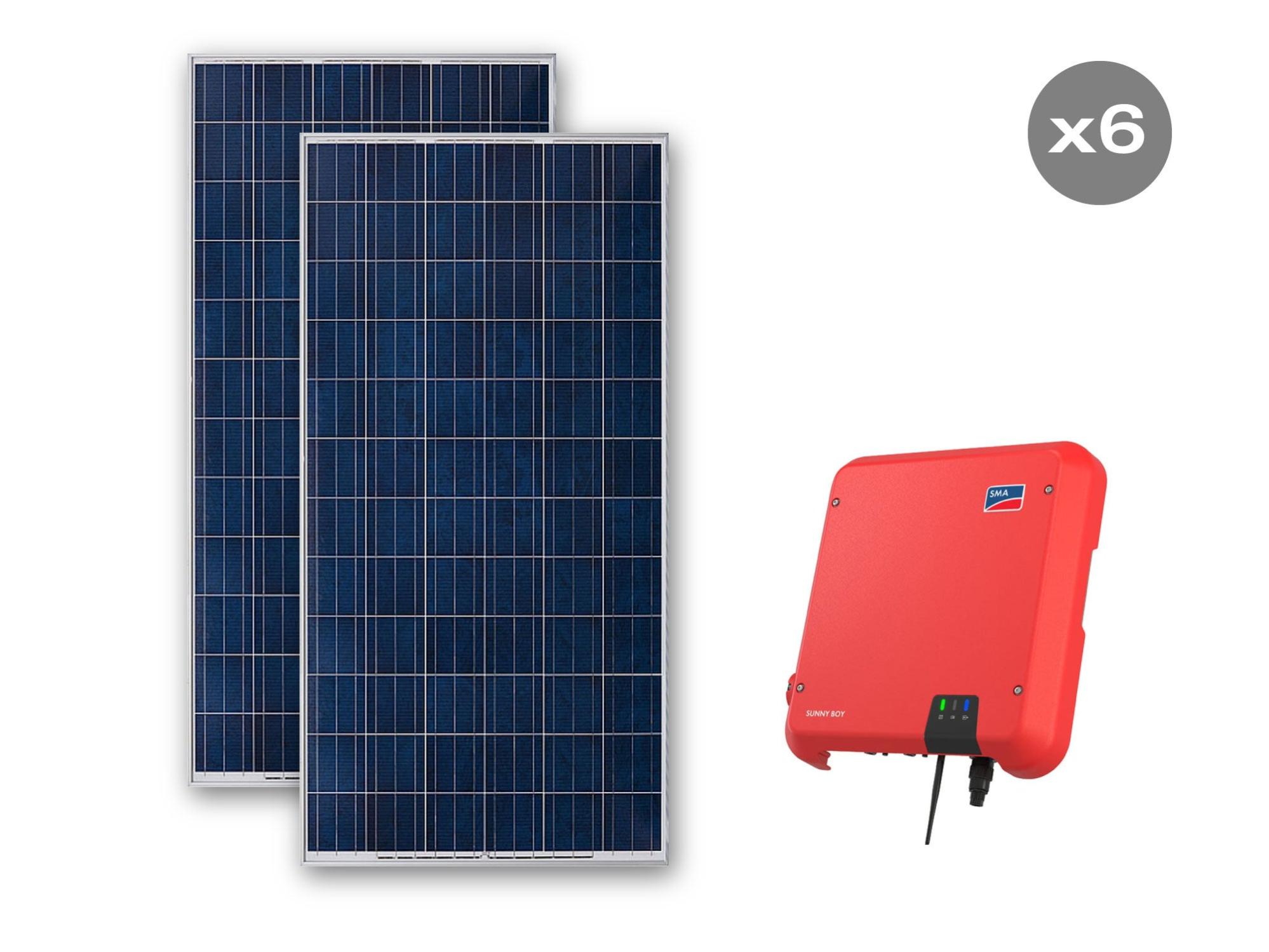 Solución autoconsumo fotovoltaico 6 paneles 2.7 kW Monofásico | Leroy ...