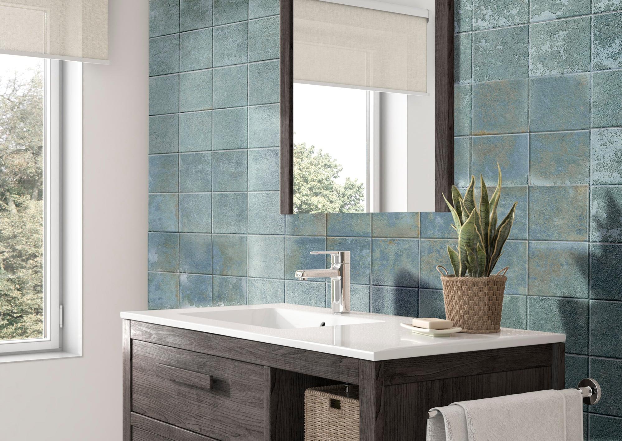 Azulejo cerámico Ng Heredity efecto piedra azul 30x90 cm | Leroy Merlin