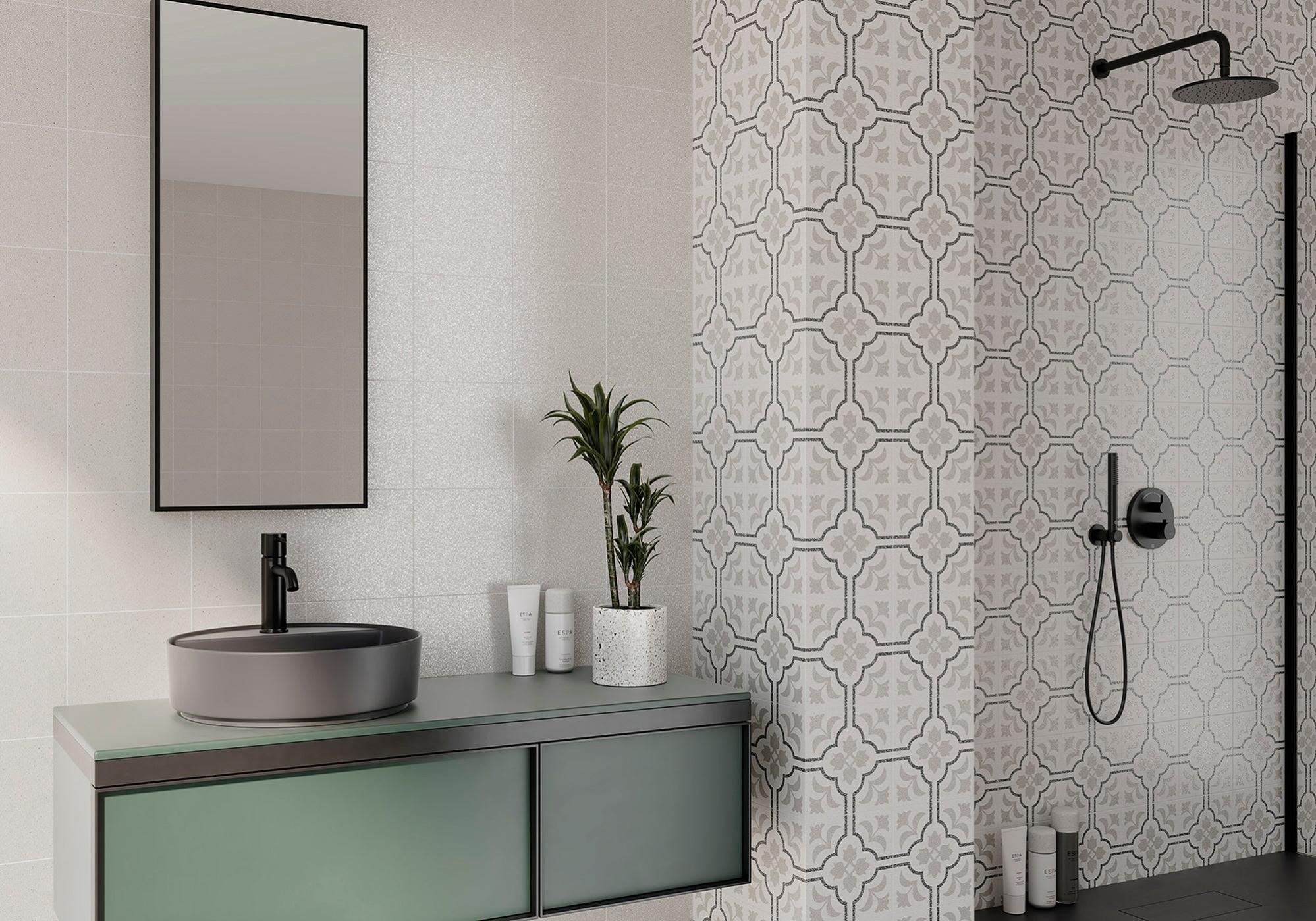 Suelo porcelánico efecto piedra gris Bolonia 22.3x22.3 cm | Leroy Merlin