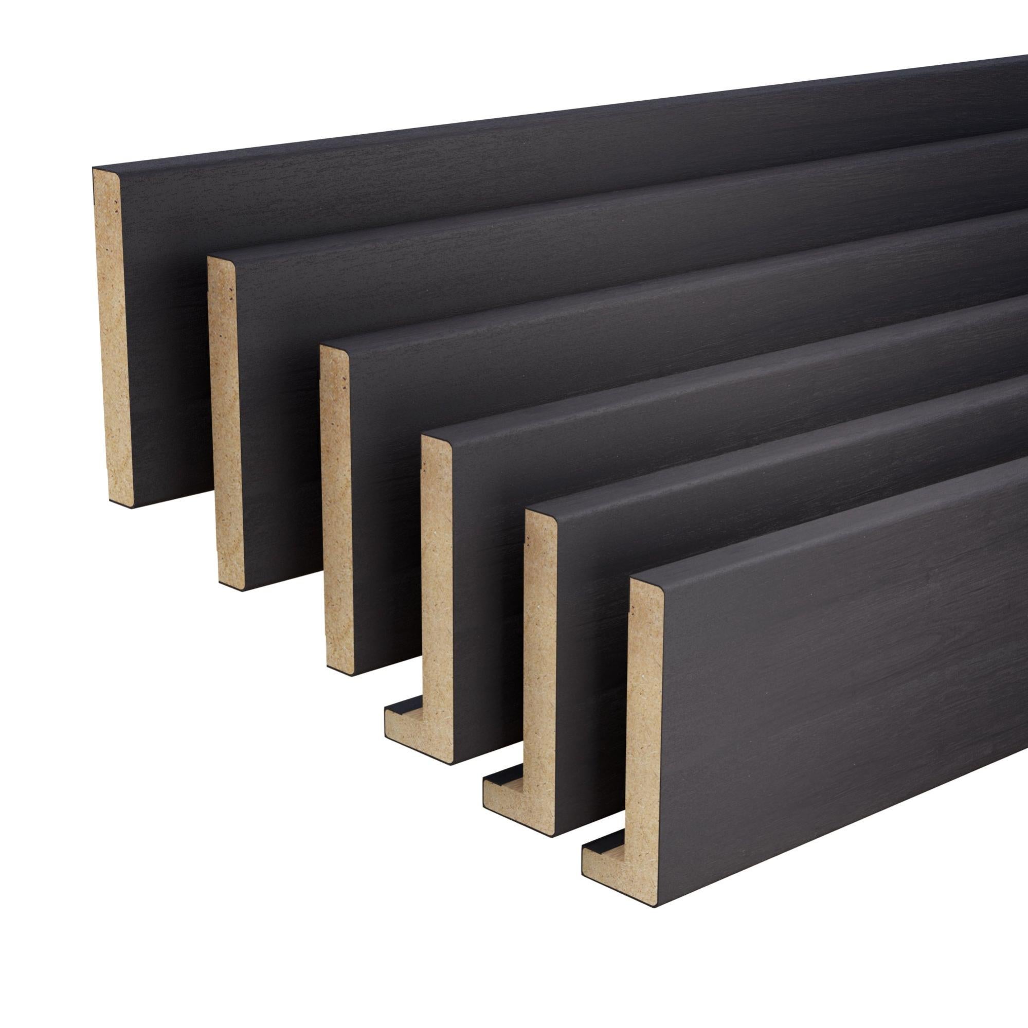 Kit de 6 tapetas para puertas azabache 90x10 cm 2,20ext - 1