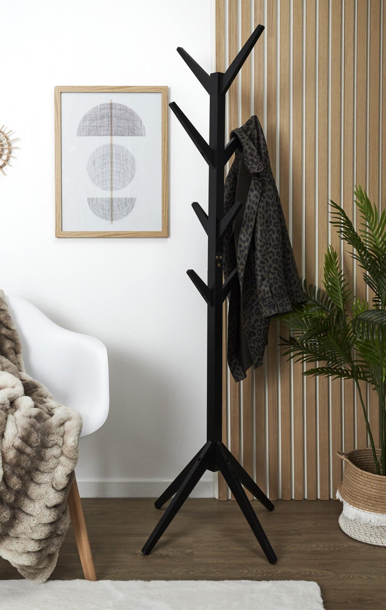 Perchero moderno 177,5x45x45 cm negro | Leroy Merlin