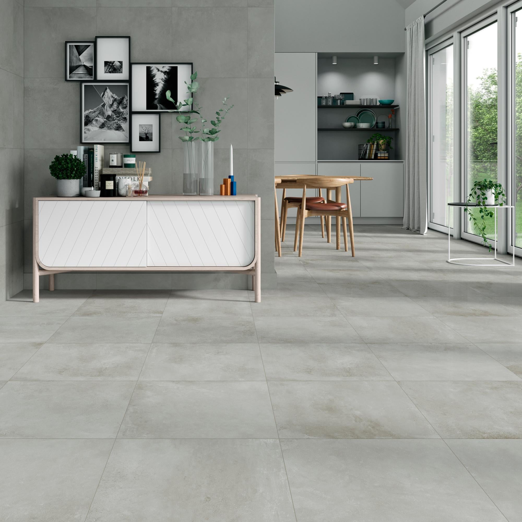 Suelo porcelánico ARTENS Comodo 60x60 cm gris interior/exterior | Leroy ...