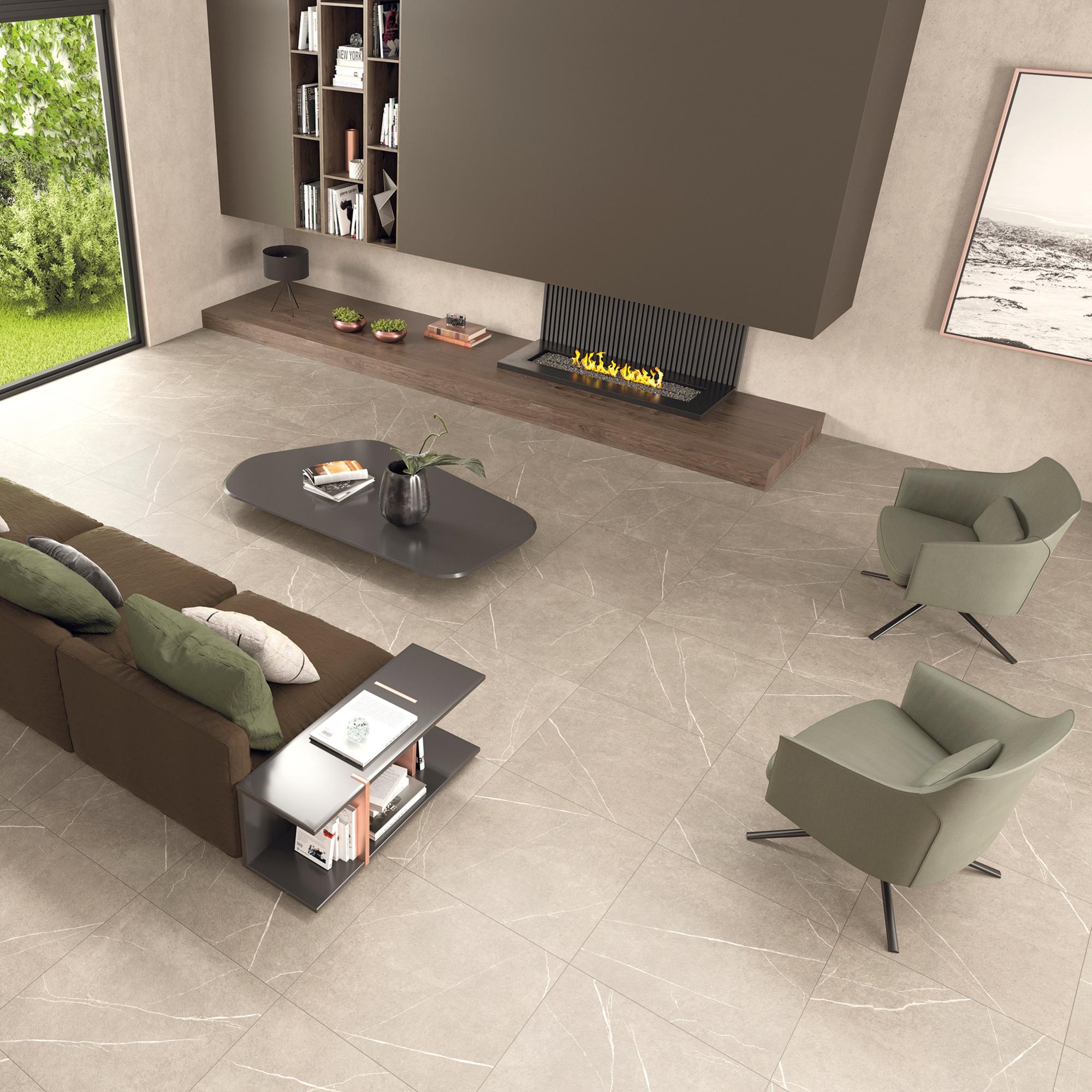 Suelo porcelánico cloudy efecto mármol beige 60x60 cm c1 - BarChile