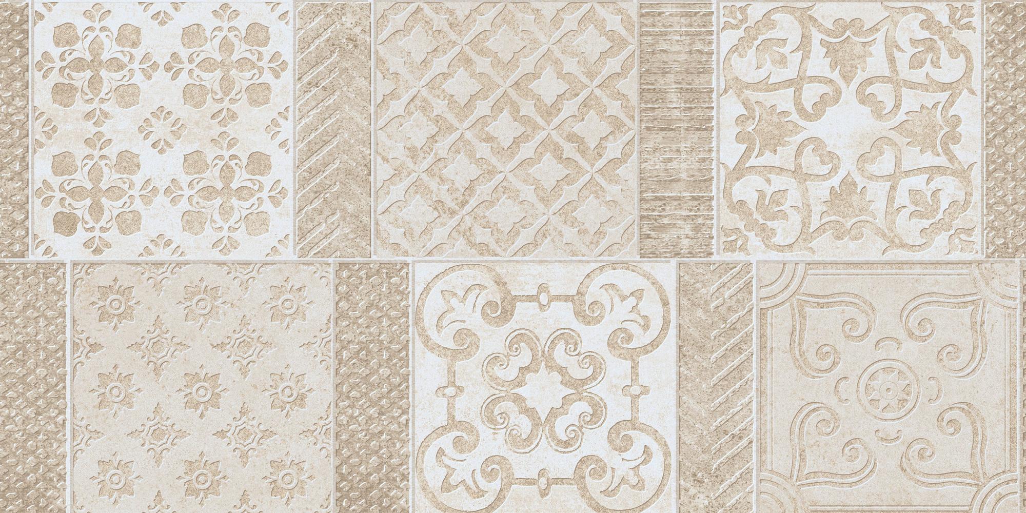 Azulejo cerámico Mistery efecto cemento beige deco 30x60 cm | Leroy Merlin