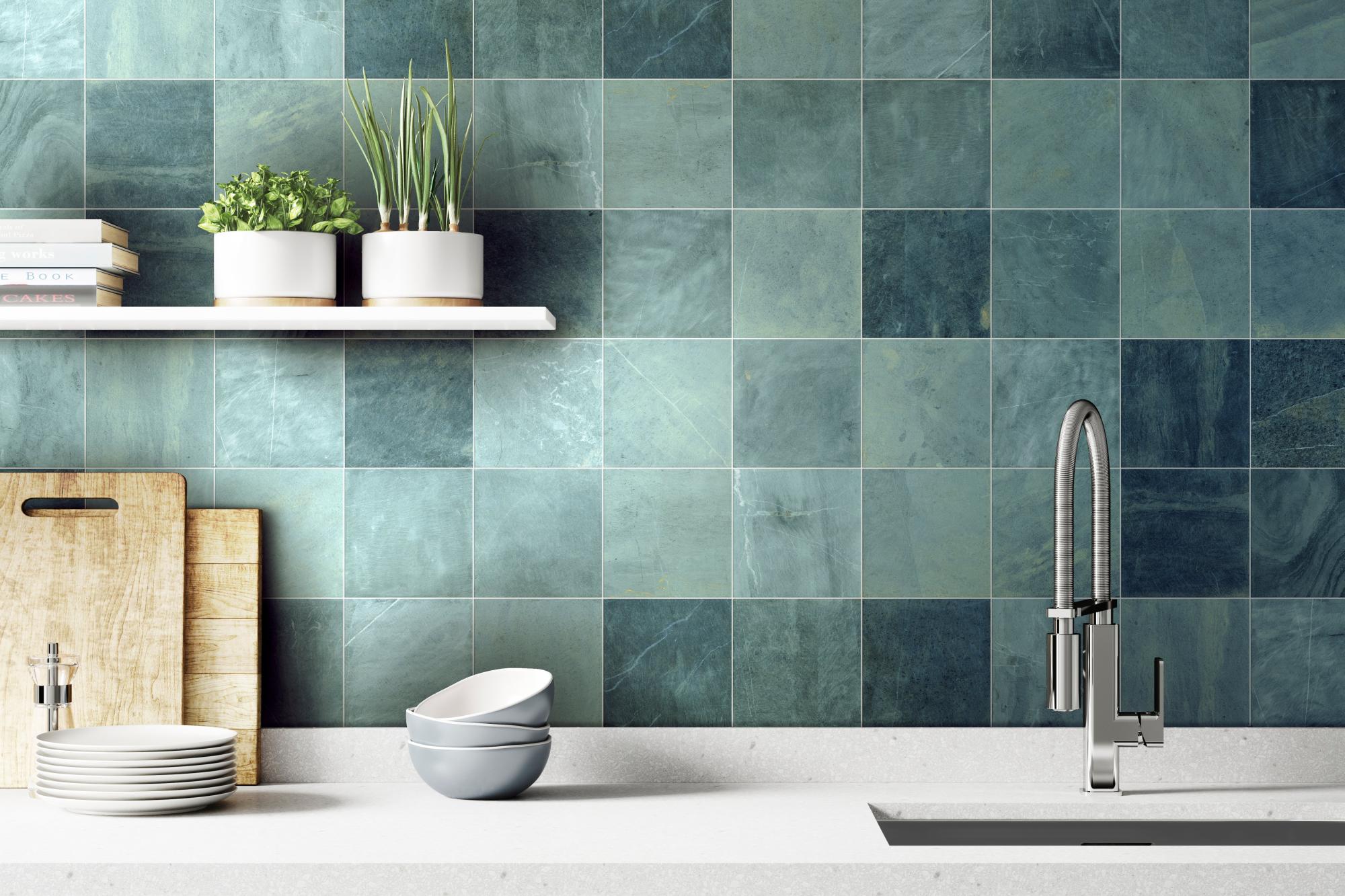 Azulejo verde mate 33x33 cm Bali | Leroy Merlin