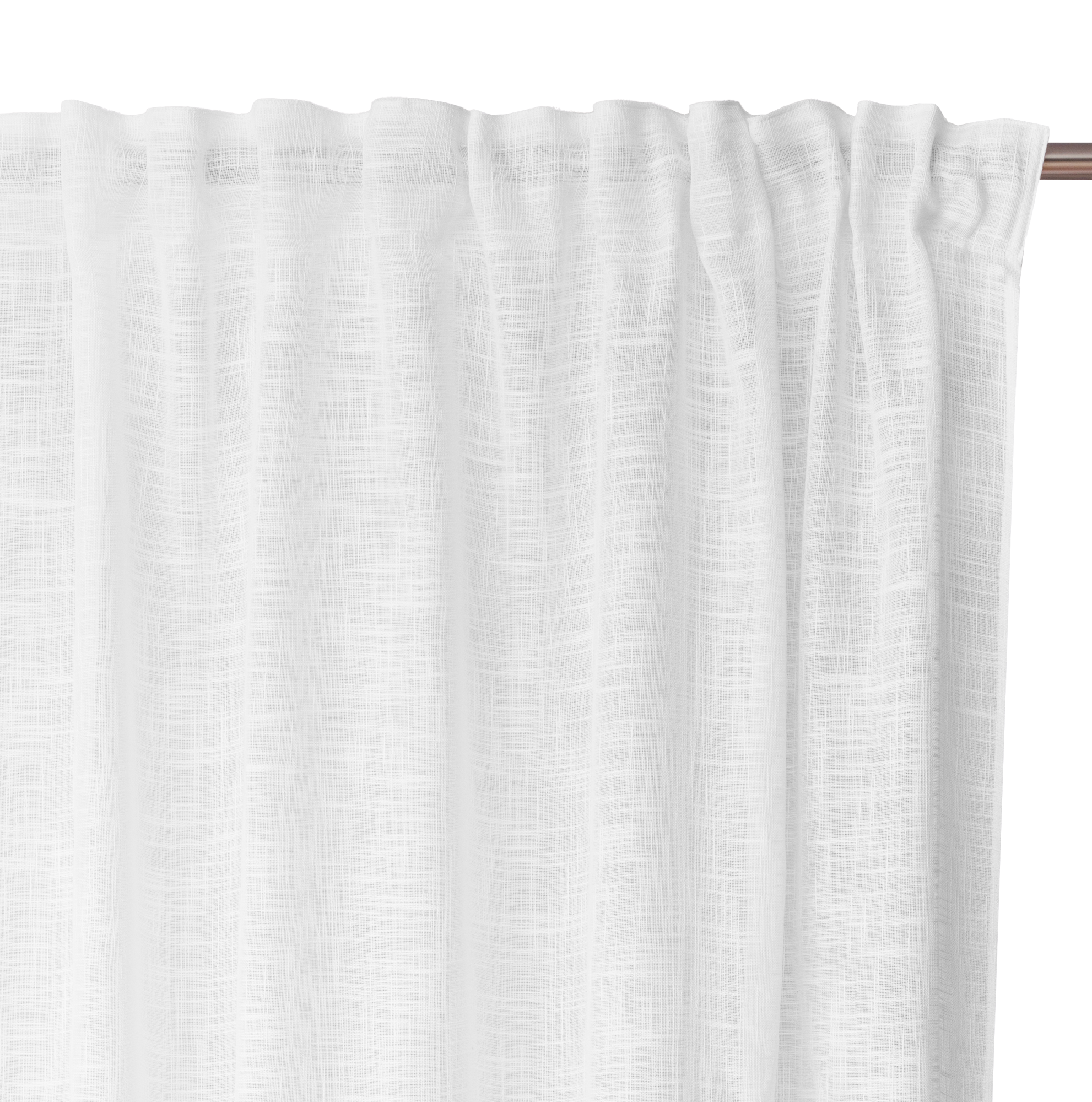 Visillo cinta frunce, trabillas Amina INSPIRE liso blanco de 300x280cm ...