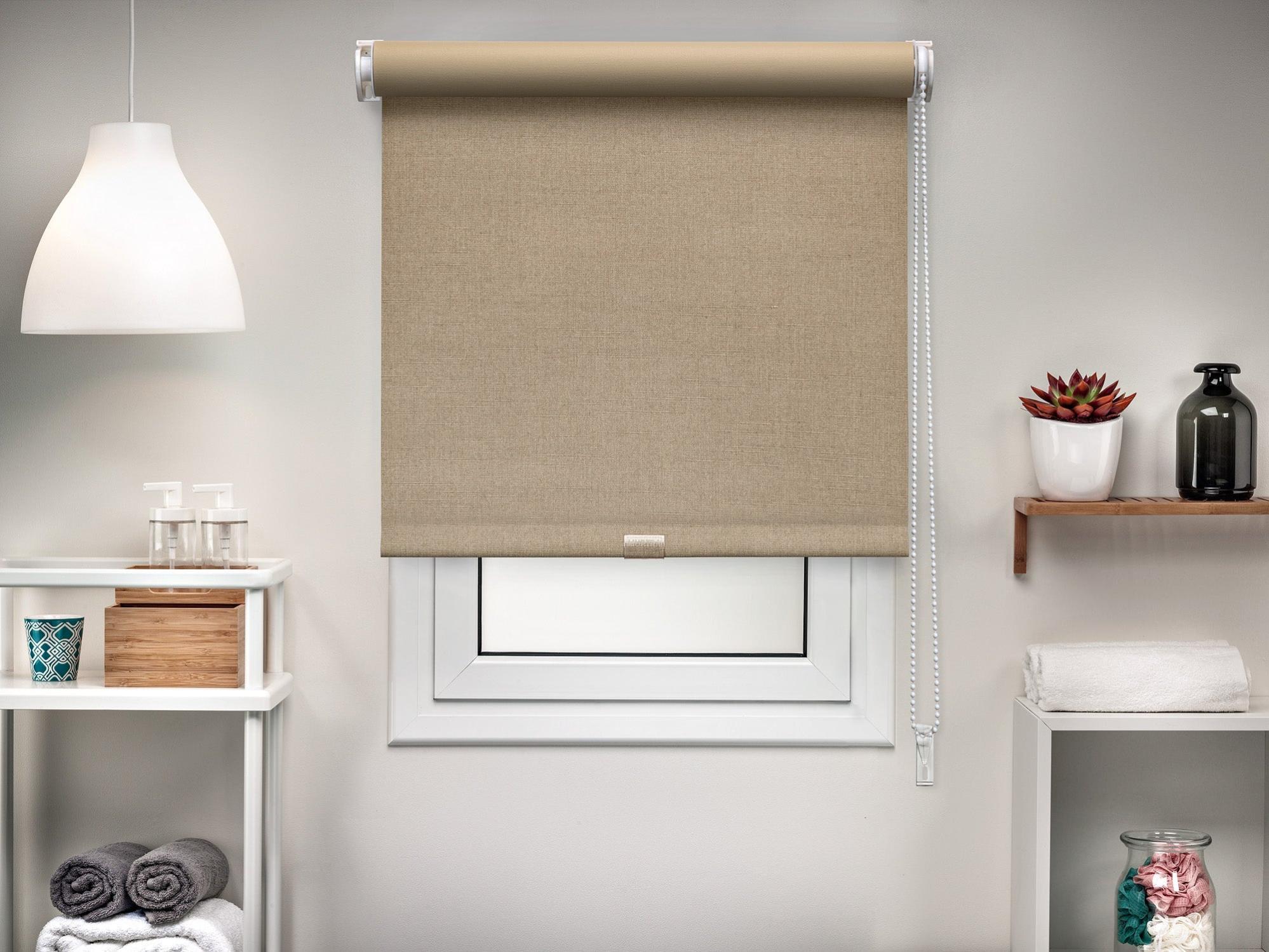 Estor enrollable opaco Mini Opac Textil beige de 52x190cm | Leroy Merlin