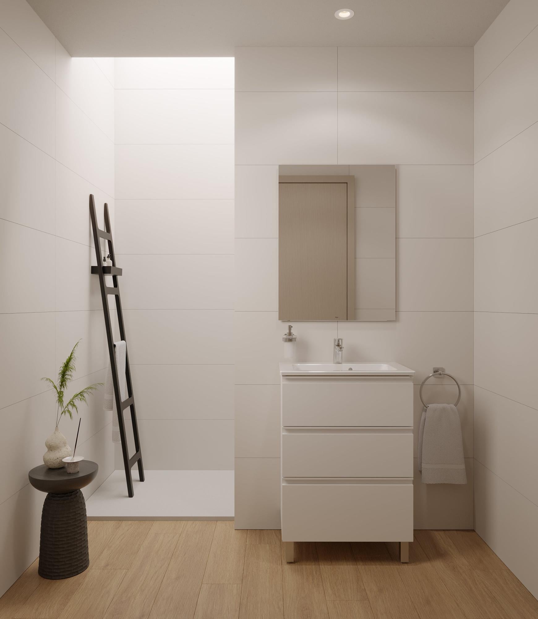 Mueble de baño con lavabo Vulcan ROCA blanco 60x35 cm | Leroy Merlin