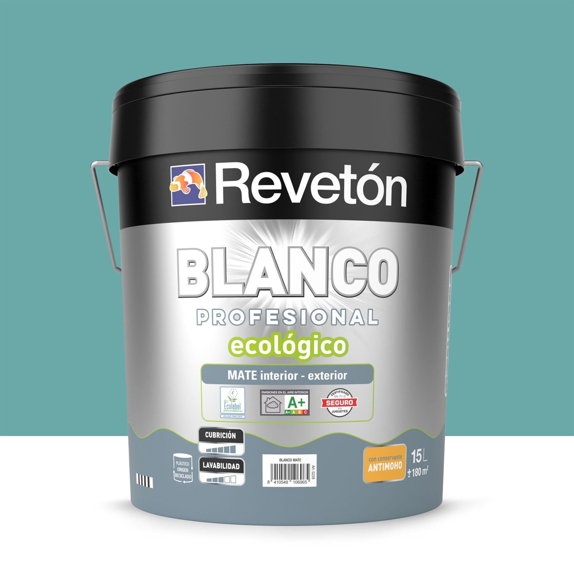 Pintura interior mate reveton pro 15l 3030-b40g verde azulado oscuro ...