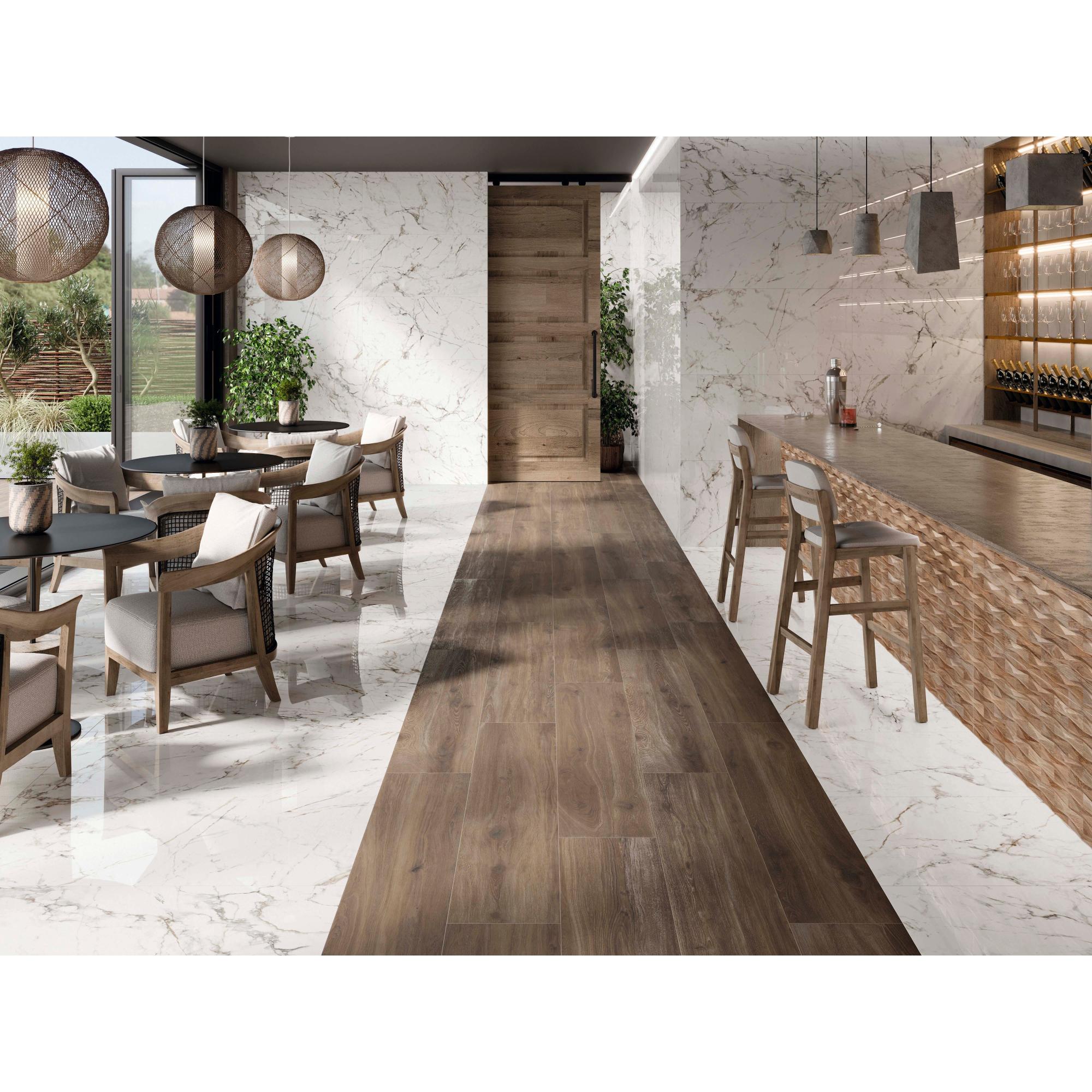 Azulejo Volte 40x120 cm marrón | Leroy Merlin