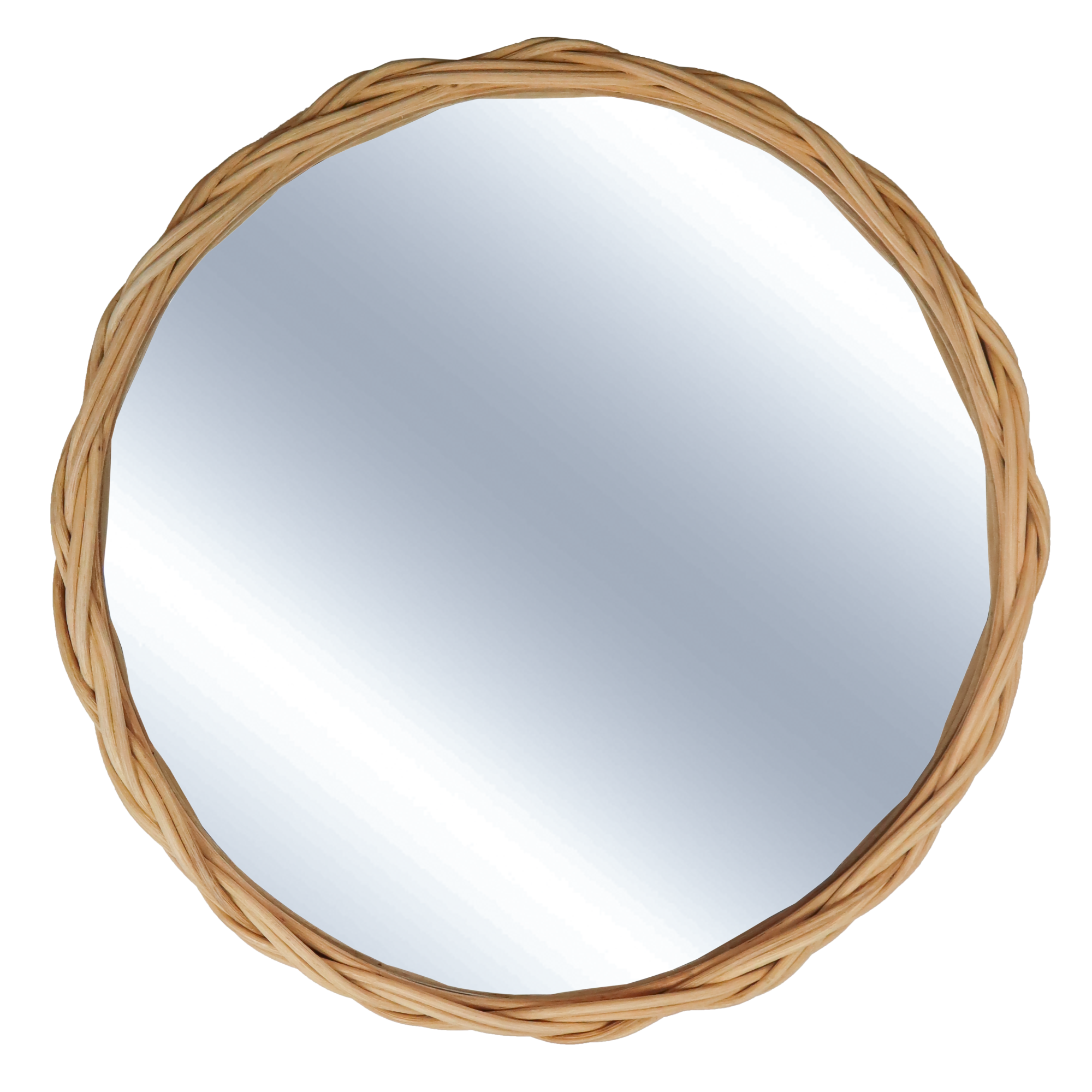 Espejo enmarcado redondo Ondine natural INSPIRE 55 x 55 cm | Leroy Merlin