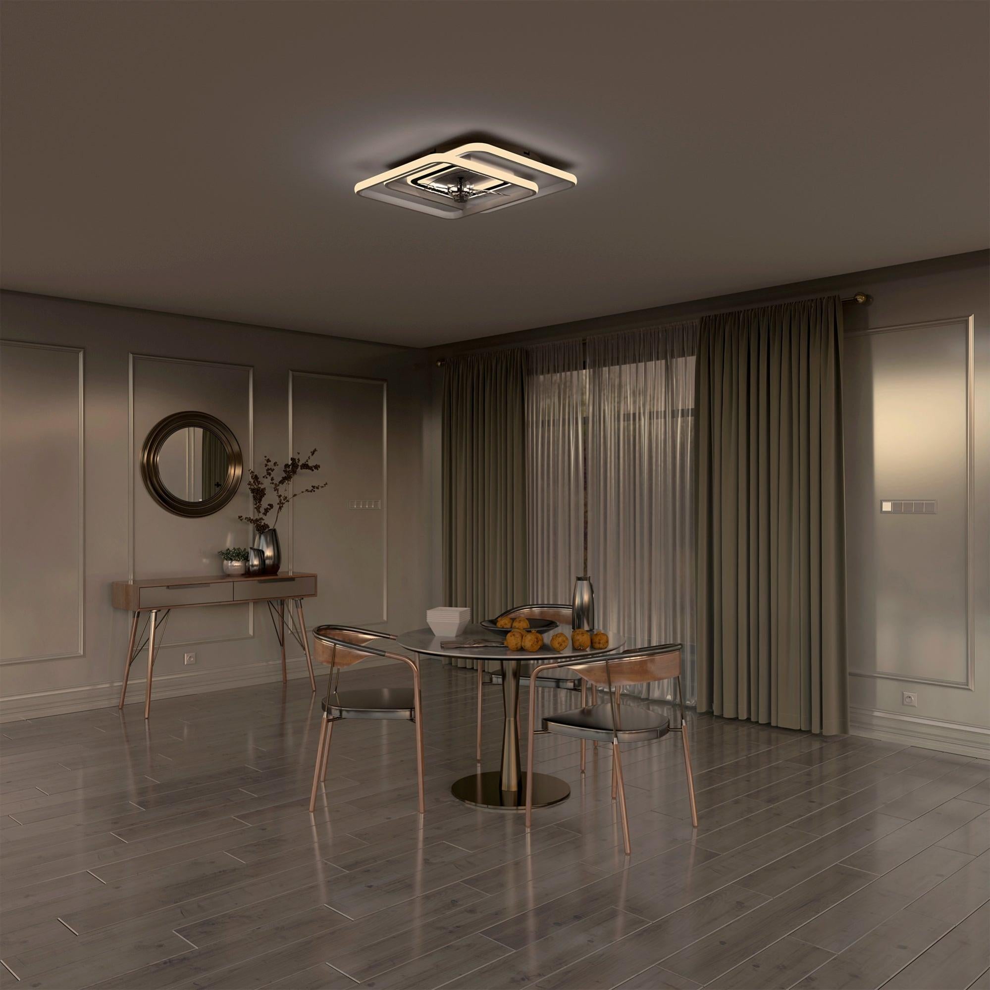 Ventilador de techo con luz motor DC Altea blanco 48.8 cm | Leroy Merlin