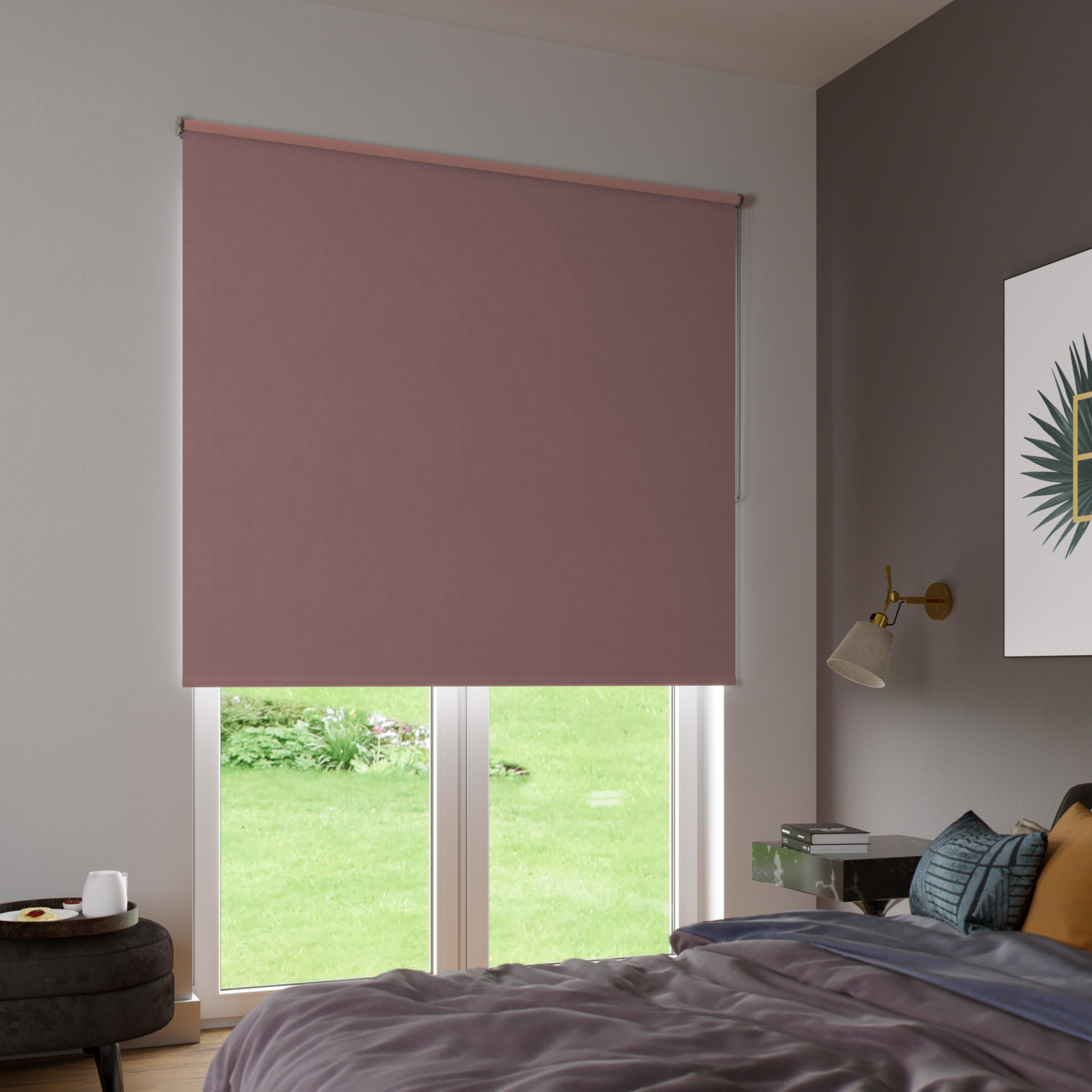 Estor enrollable opaco Nelson Bistro rosa INSPIRE de 180x250cm | Leroy ...