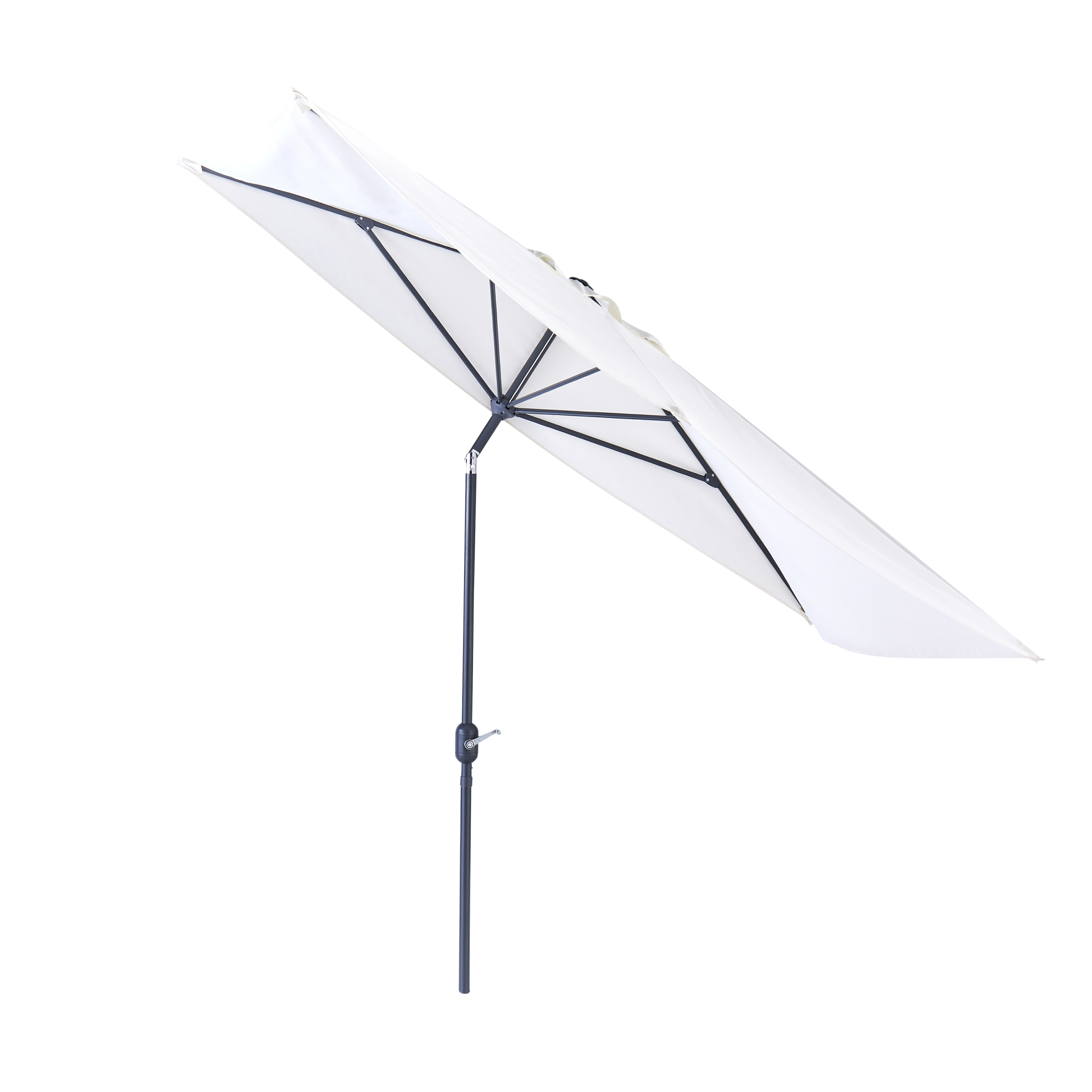 Parasol rectangular de aluminio naterial arkea gris 135x262 cm - BarChile