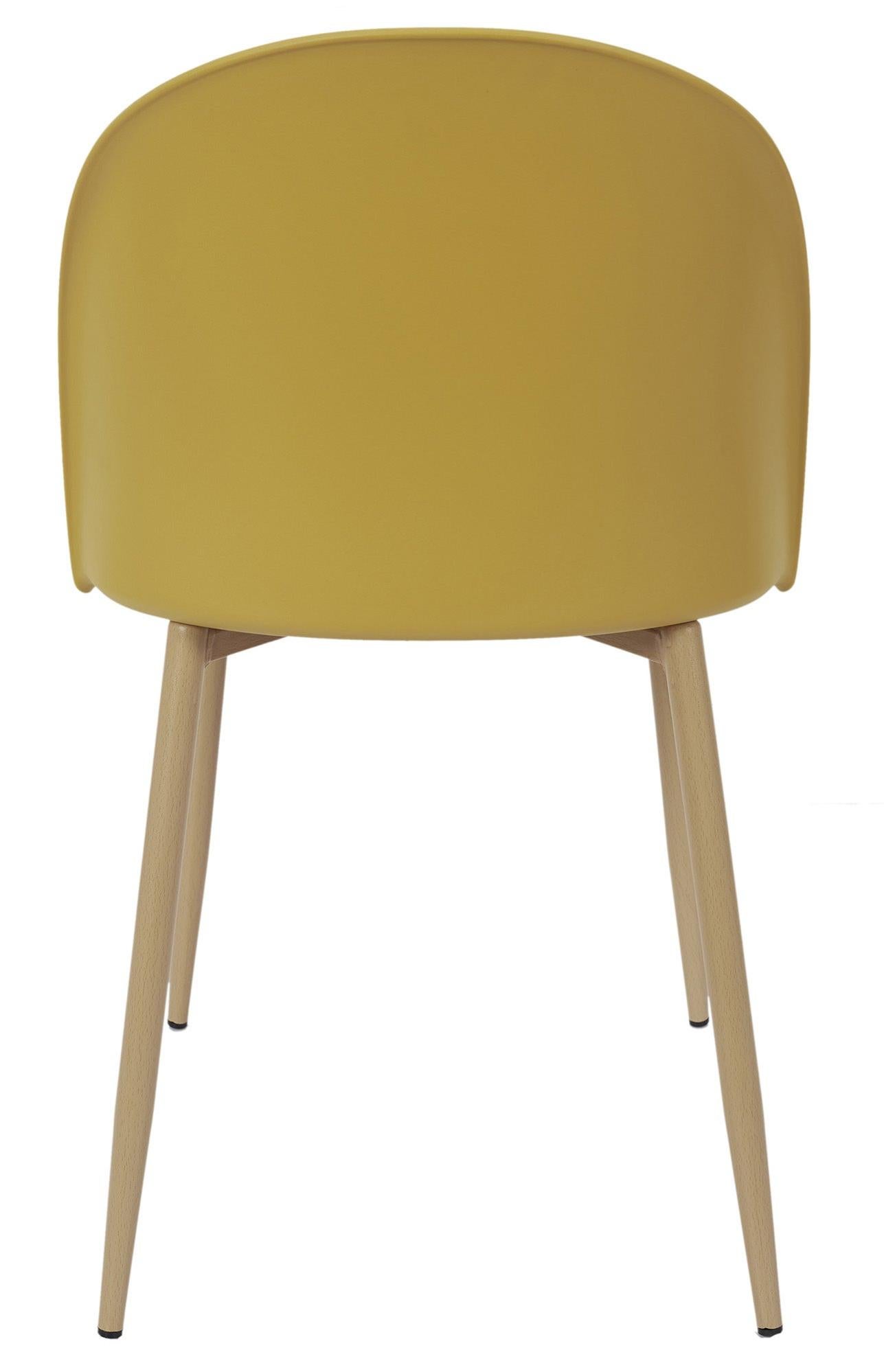 Set 2 sillas de comedor Bergen color amarillo | Leroy Merlin