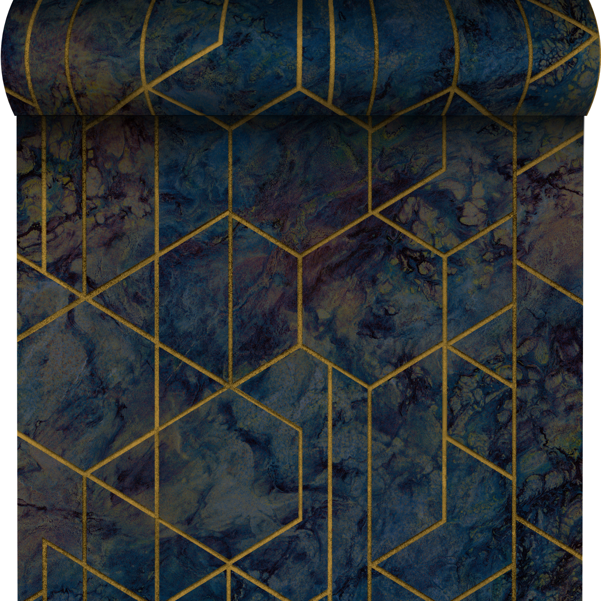 Papel pintado vinílico geométrico Travel Walls azul | Leroy Merlin