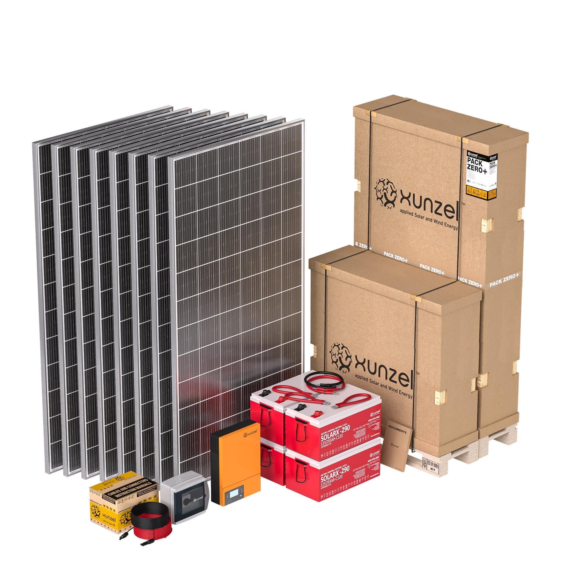 Kit Solar PACK ZERO+XUNZEL6949SXIXS hasta 17kWh/d, batería 14kWh ...