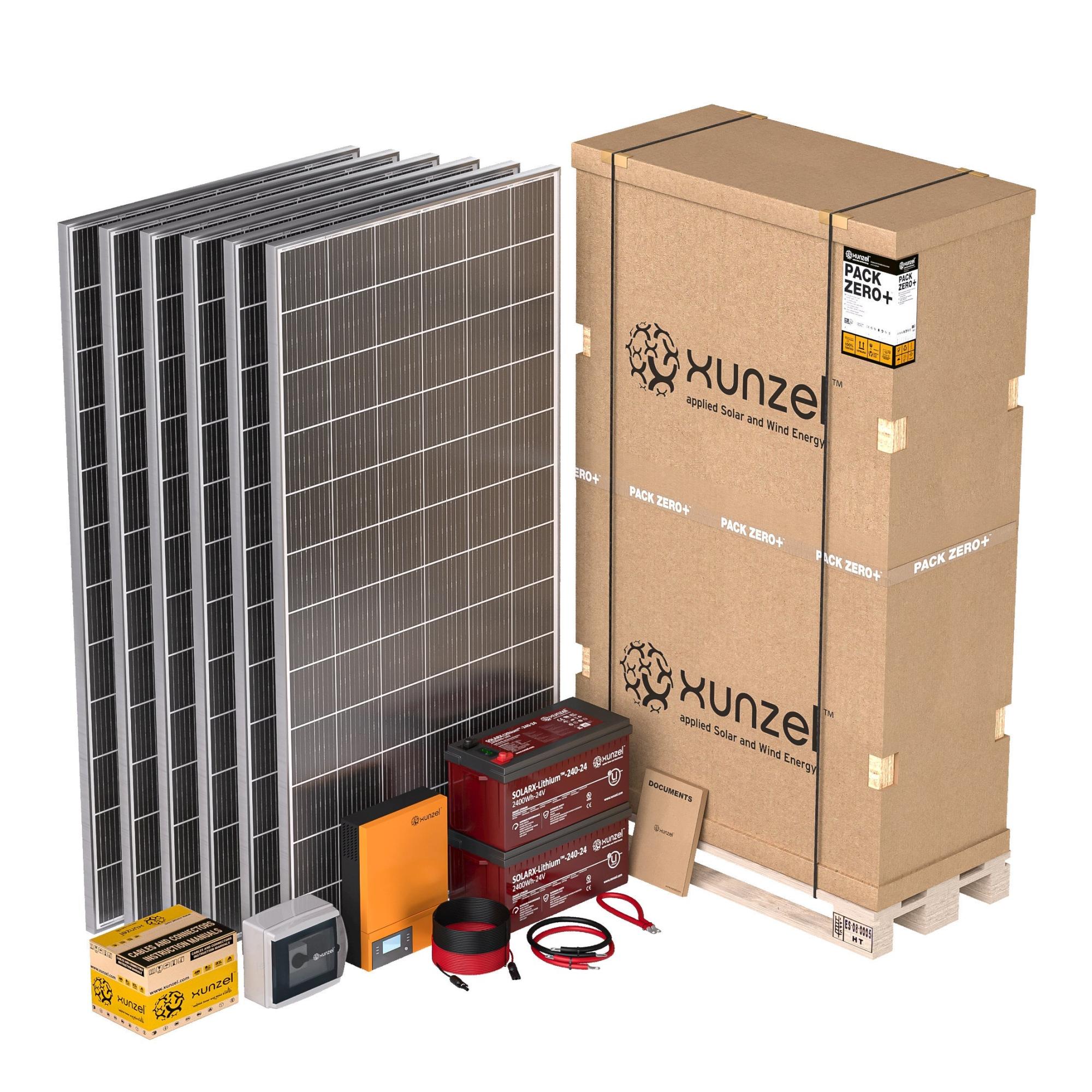 Kit Solar PACK ZERO+XUNZEL69225IXSLiC hasta 13kWh/d, bat LFP 5kWh ...