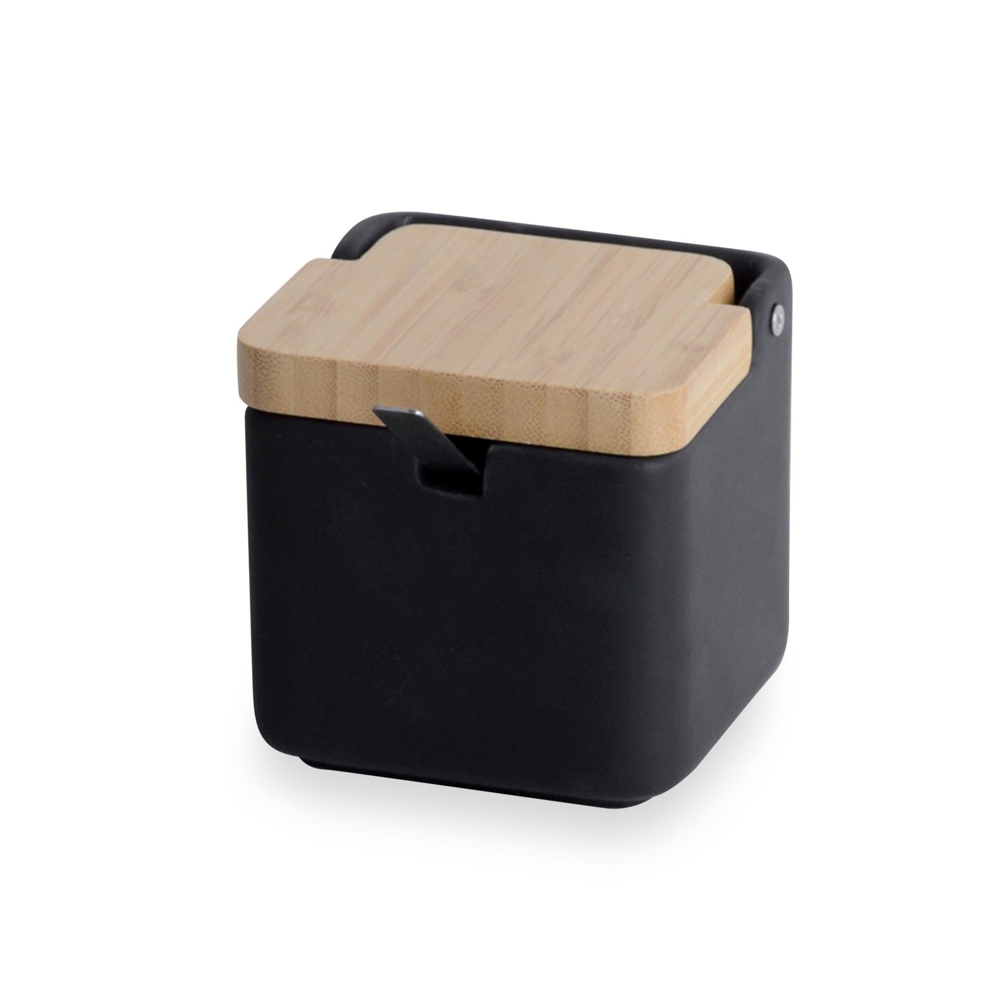 Azucarero negro tapa bambú Versa | Leroy Merlin