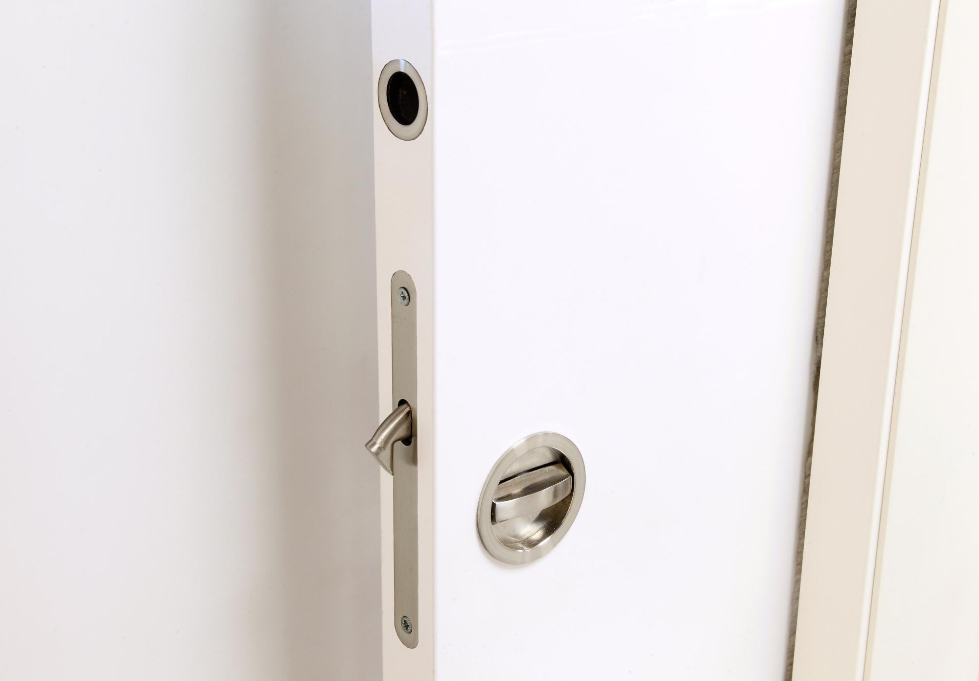 Puerta corredera Denver blanca de 92,5x203cm uñero y condena | Leroy Merlin