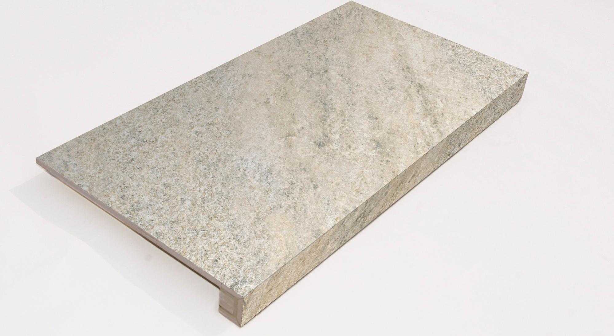 Peldaño recto porcelana Sandstone de 63.7x31.6 cm beige | Leroy Merlin