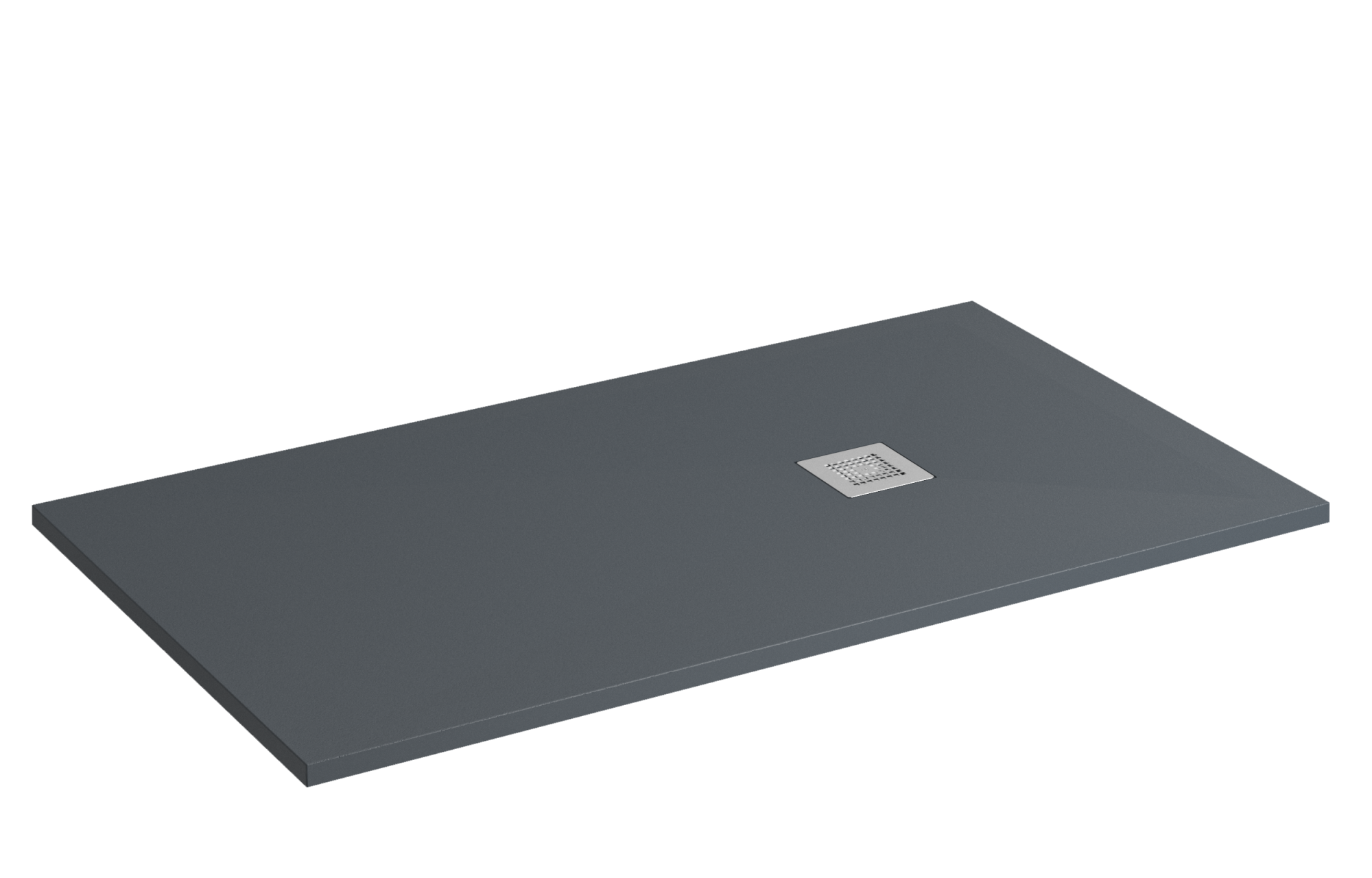 Plato de ducha Colors Liso 120x120 cm antracita | Leroy Merlin