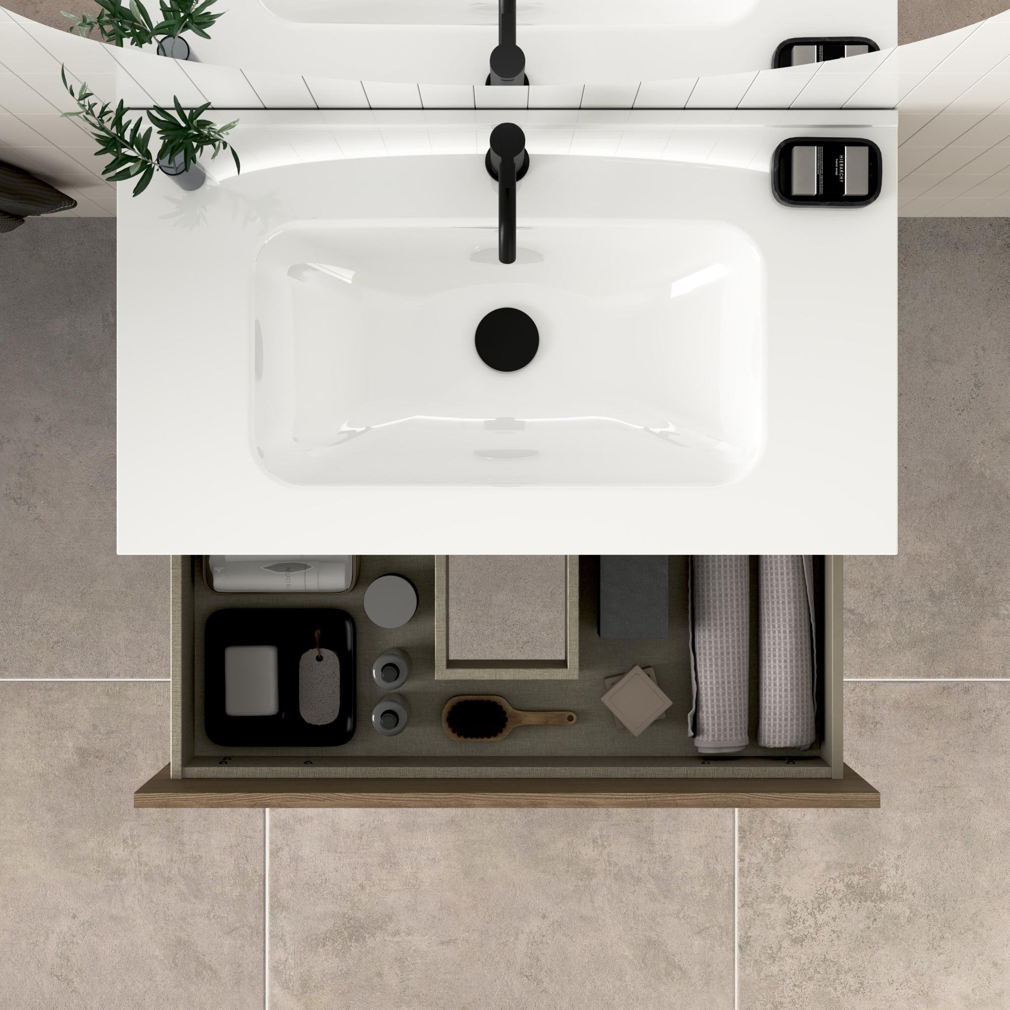 Mueble de baño con lavabo Becco blanco brillante 60x45 cm | Leroy Merlin