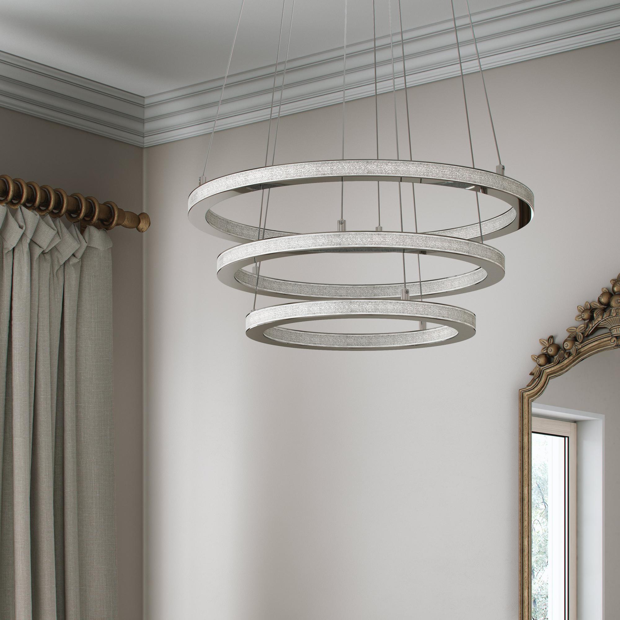 Lámpara de techo LED INSPIRE Shokia 74W 4000K transparente 60cm | Leroy ...