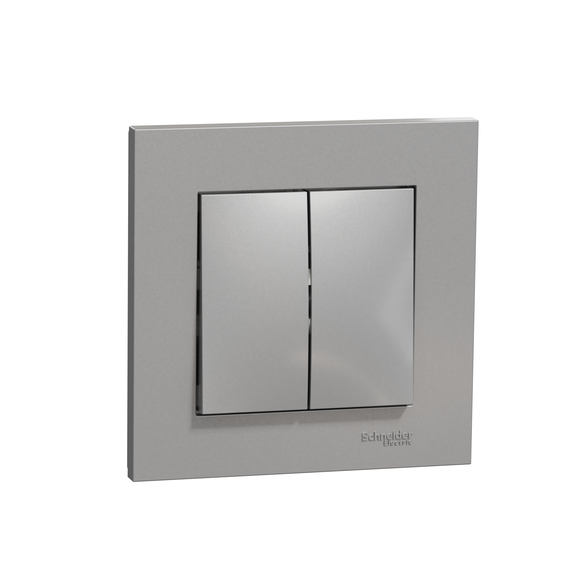 Interruptor / conmutador doble SCHNEIDER ELECTRIC Miluz gris | Leroy Merlin