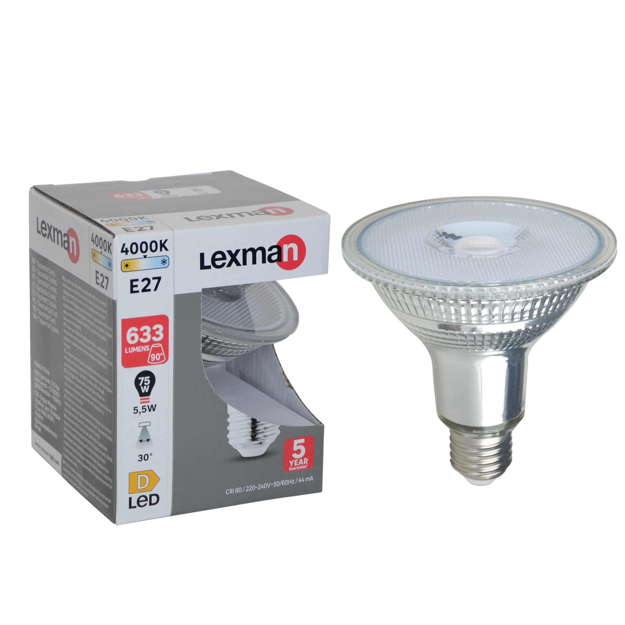 Bombilla LED LEXMAN reflector casquillo E27 de 4000 K | Leroy Merlin
