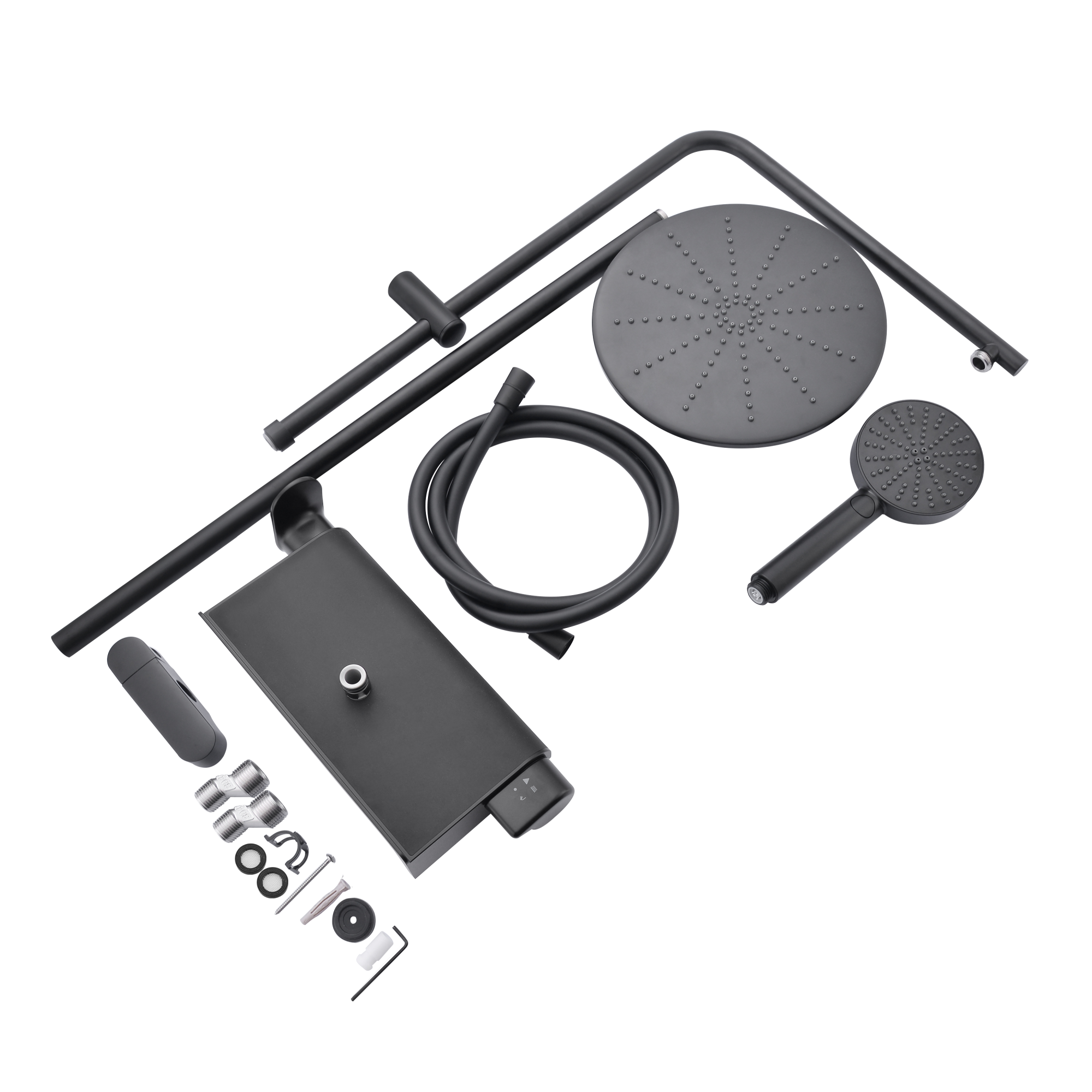 Columna de ducha monomando SENSEA Easy negro pintado | Leroy Merlin