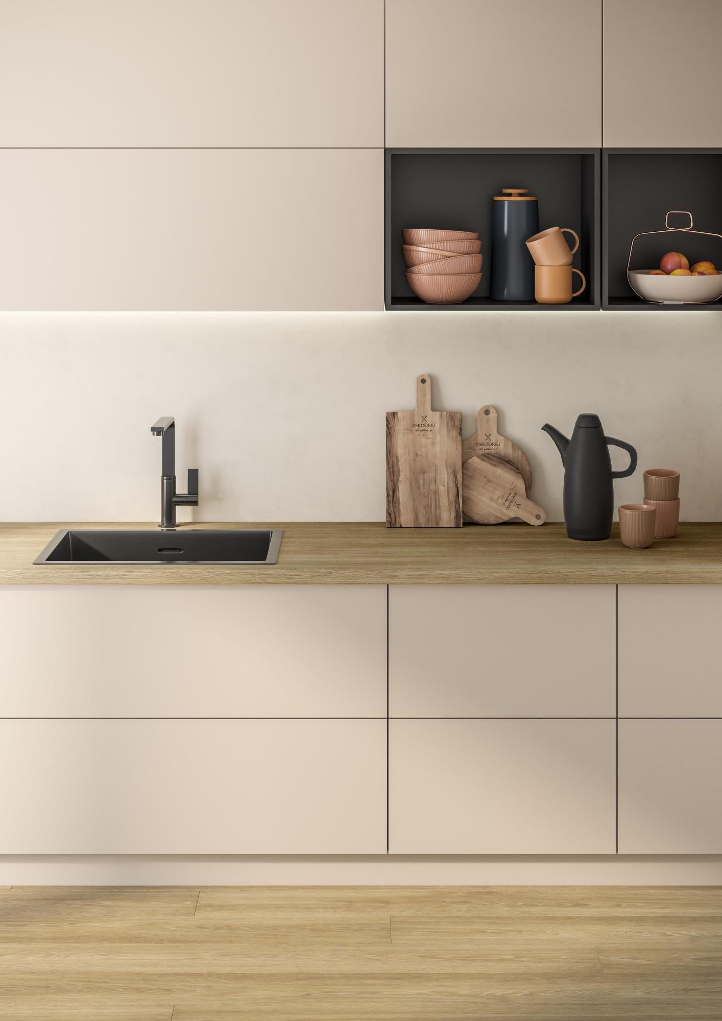 Encimera de cocina laminada roble hera wood 180x62 cm espesor 38mm ...