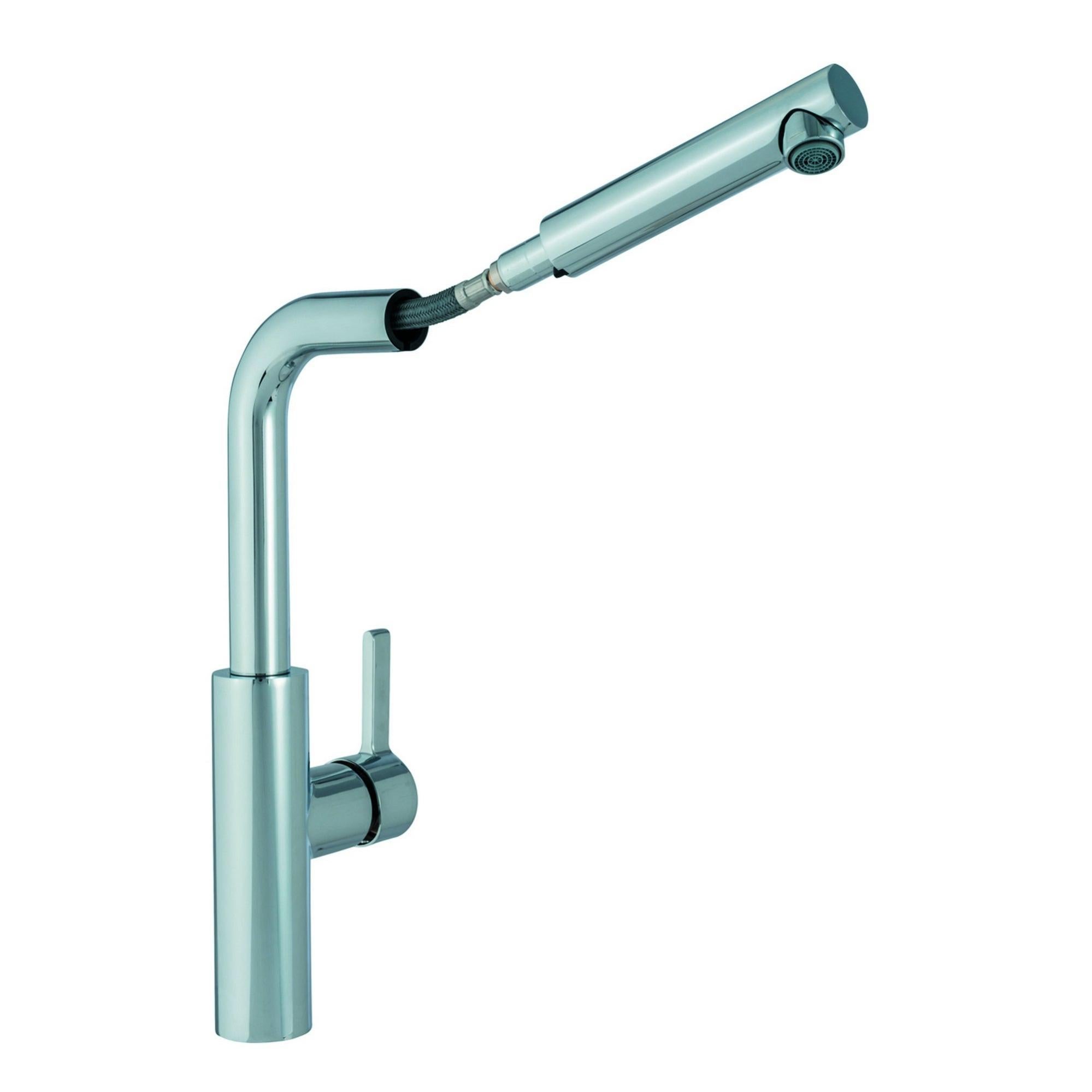 Conjunto fregadero Lisboa 53.5 x 43.5 cm y grifo caño extraible Emily ...