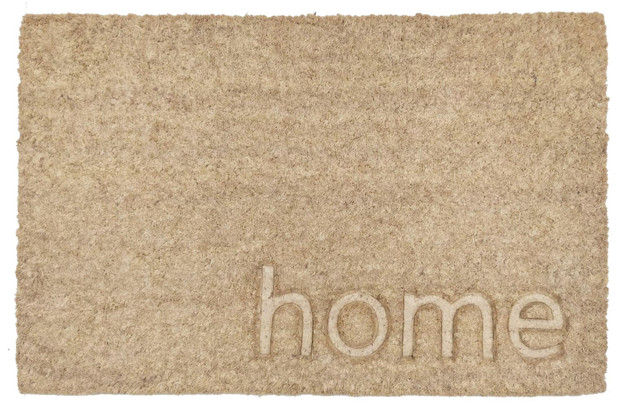 Felpudo marrón de pvc y coco Home 60 x40 cm | Leroy Merlin