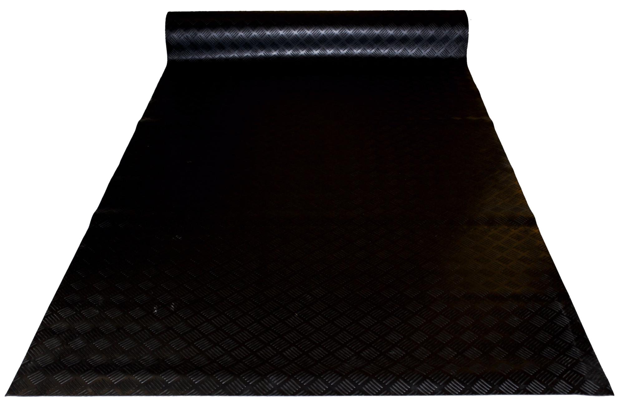 Felpudo de caucho Checker negro de 140 cm. Producto al corte. Pedido ...