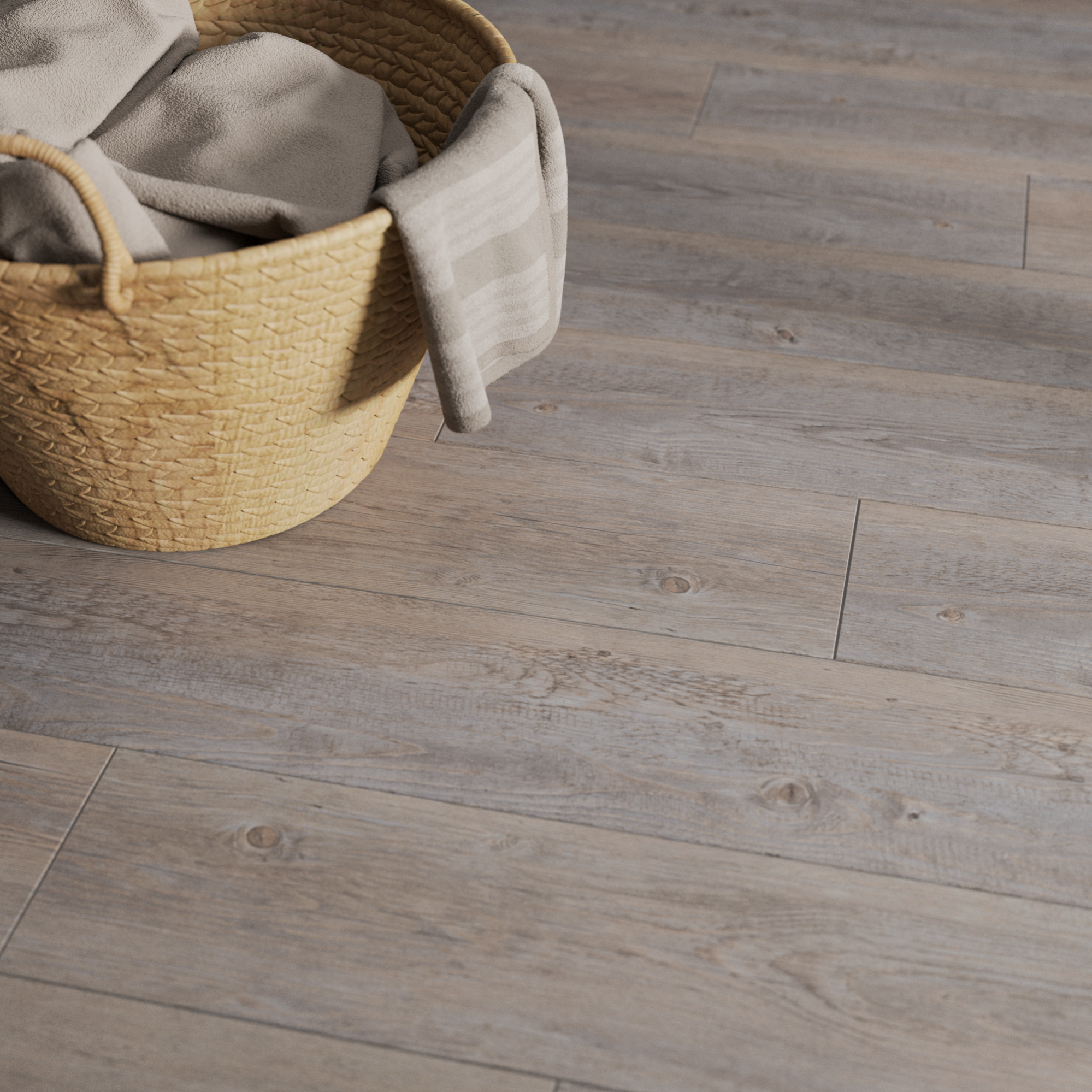 Suelo efecto madera gris Barn 20x120 cm ARTENS | Leroy Merlin