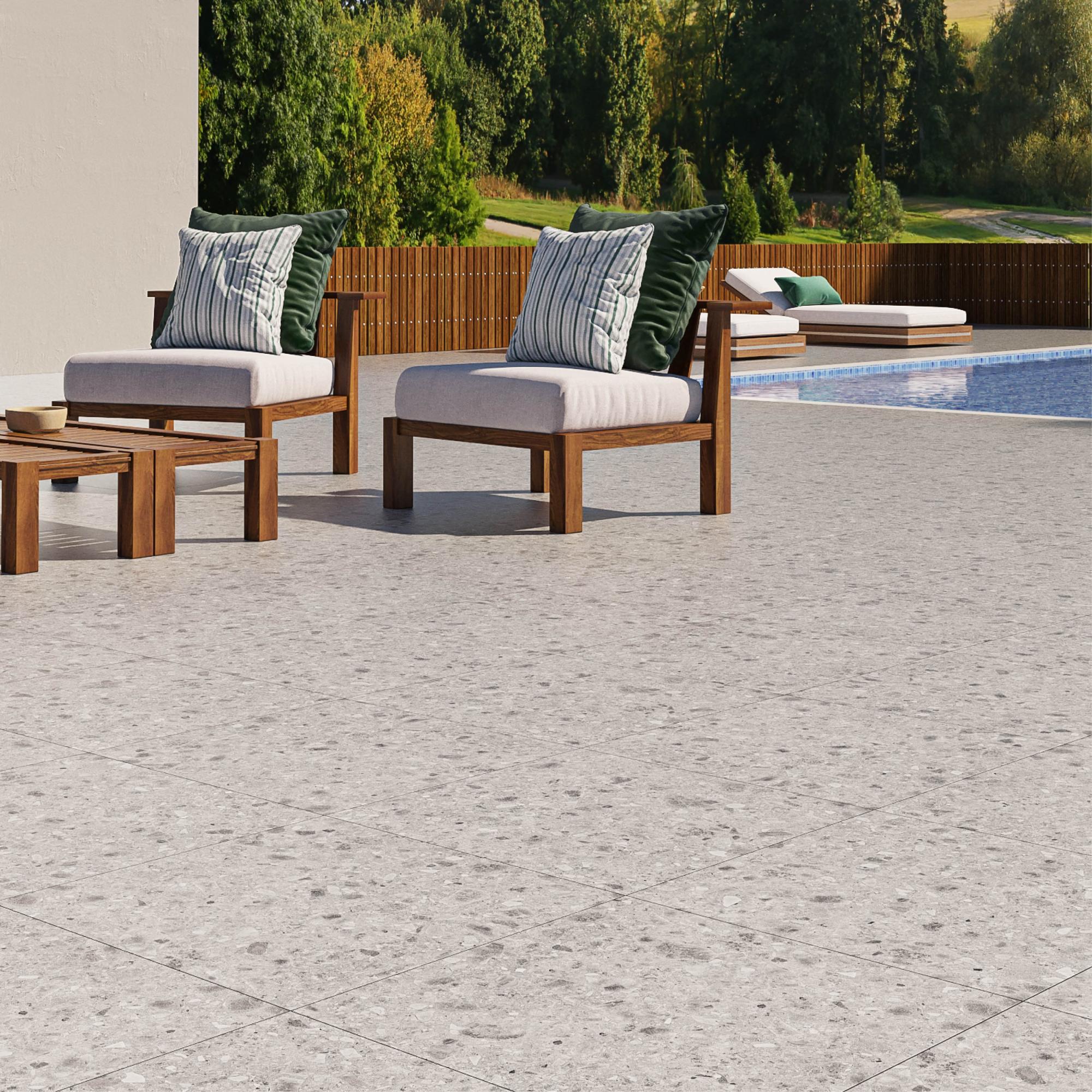 Suelo porcelánico urban efecto hormigón plata 60x60 cm c3 artens ...