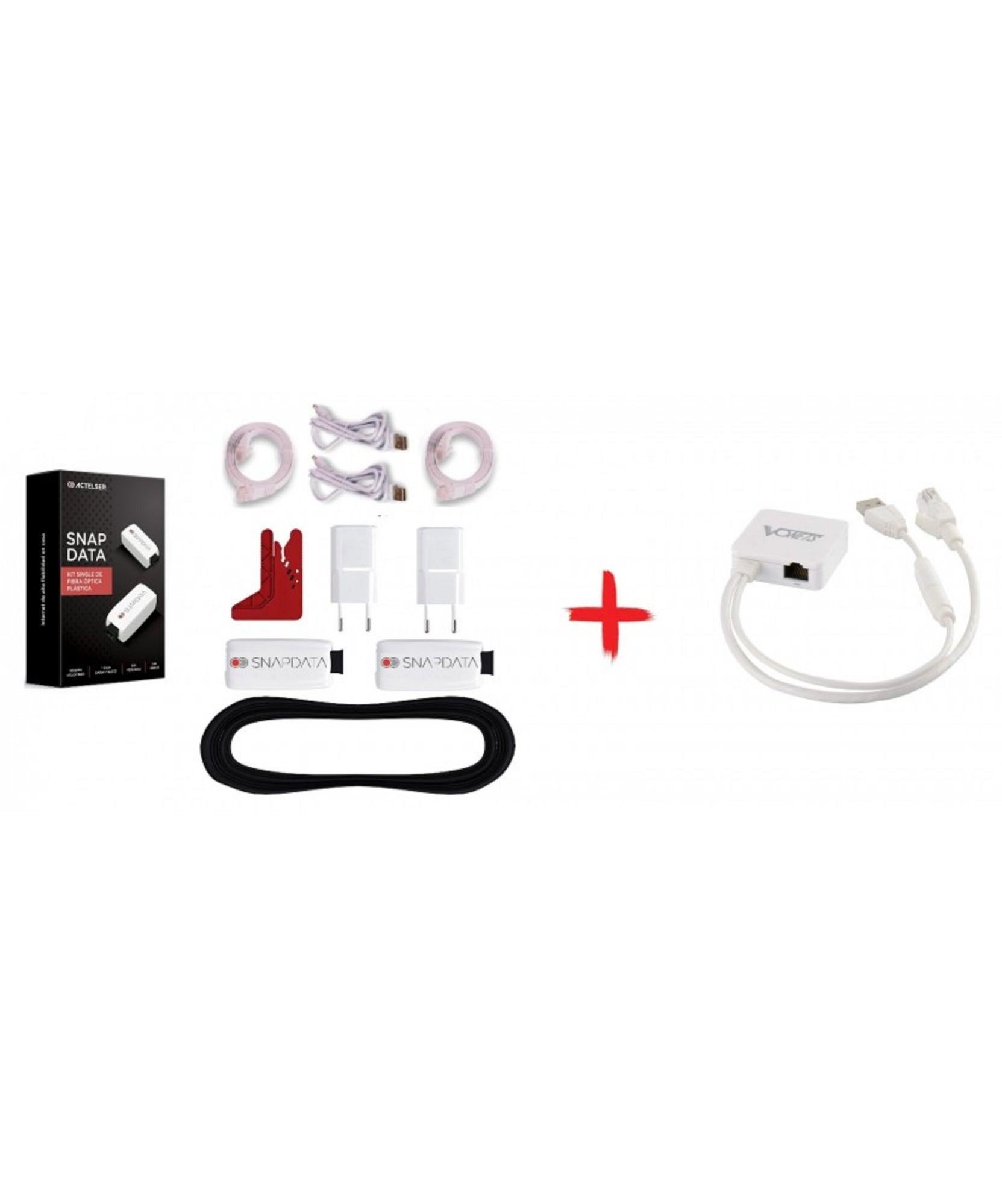 Kit de fibra plástica óptica ACTELSER Teletrabajo SnapData Single ...